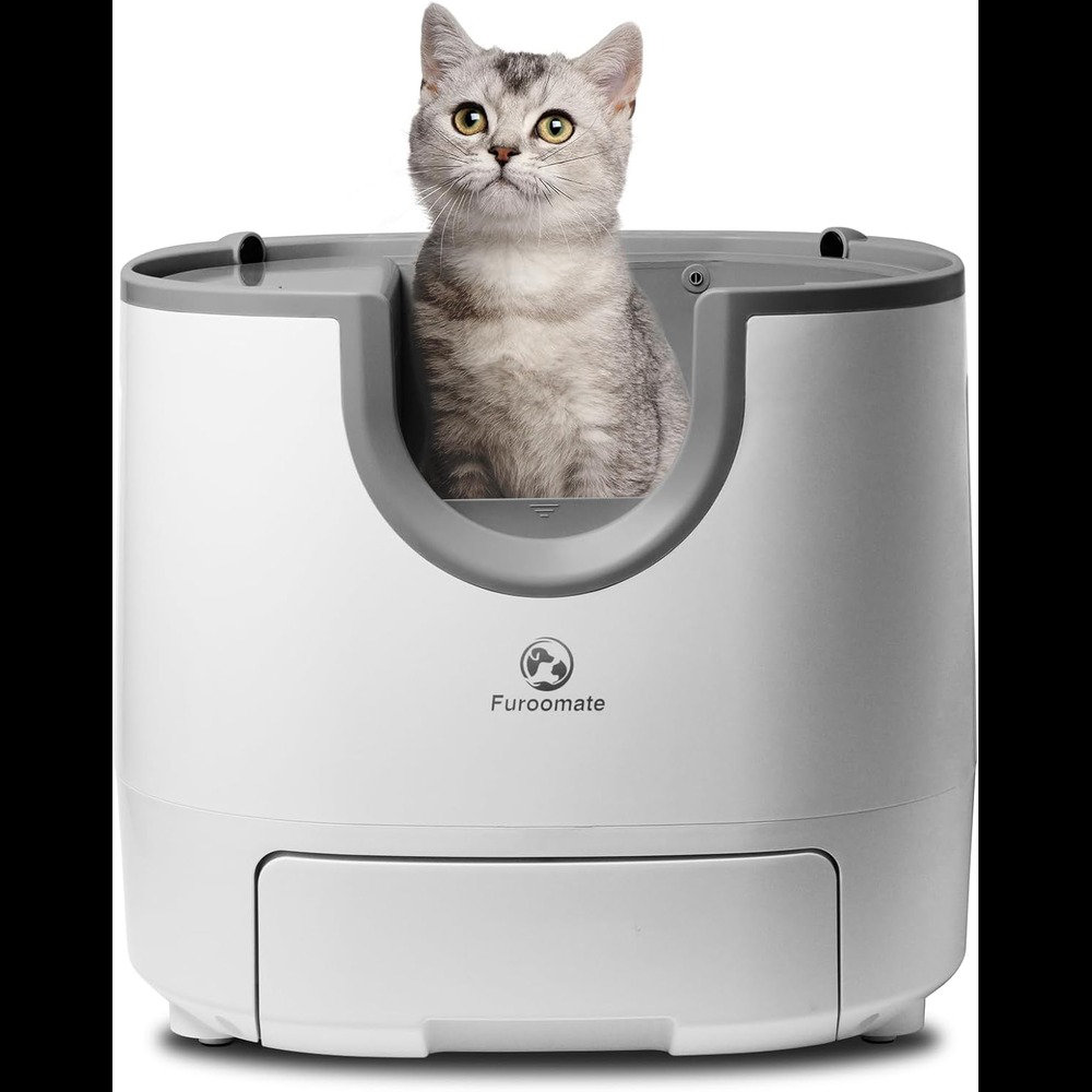Cozy Oasis Automatic Cat Litter Box Open-Top Design For Multiple Cats ...
