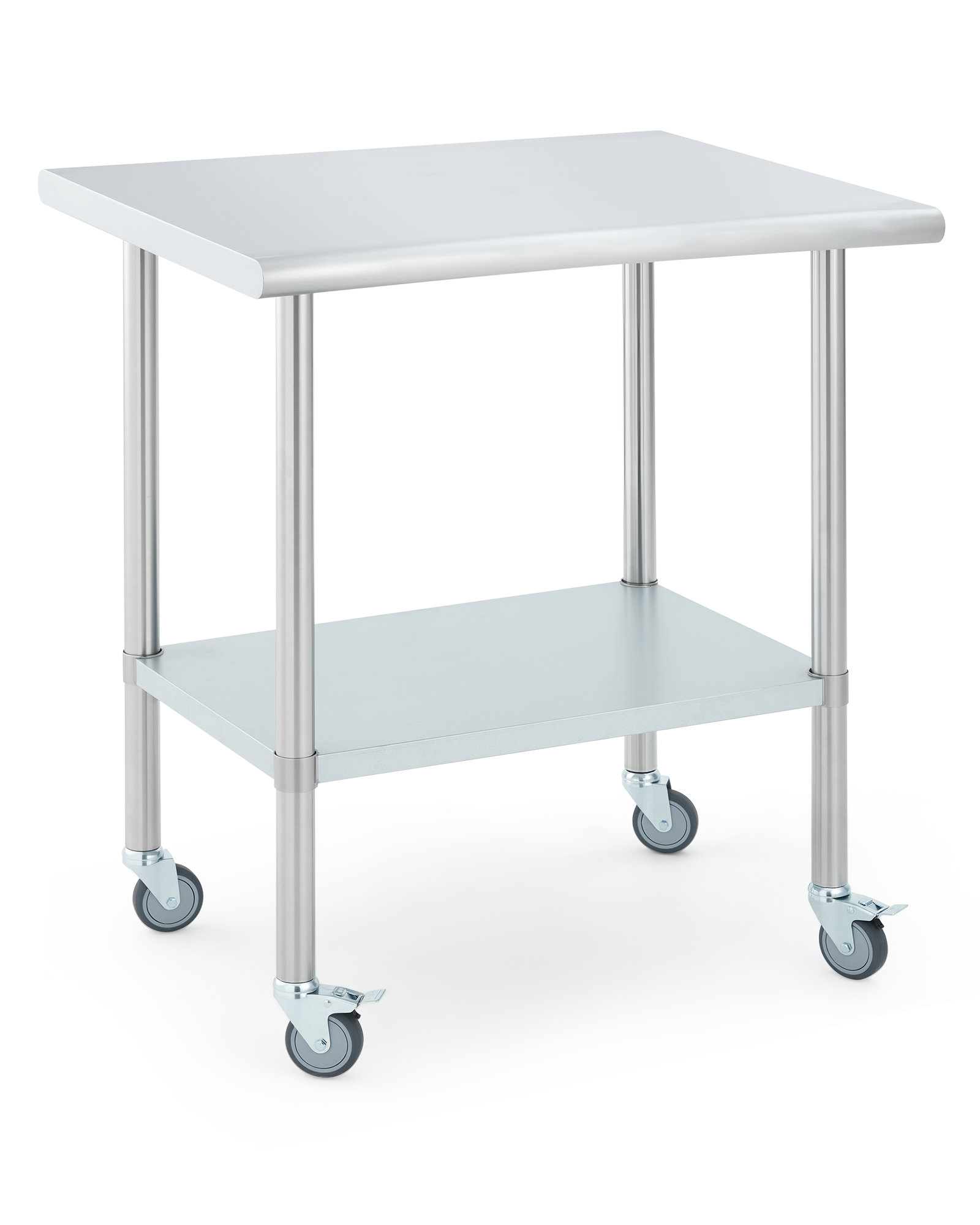 Metro Lane Stainless Steel Prep Table with 4 Locking Casters ...