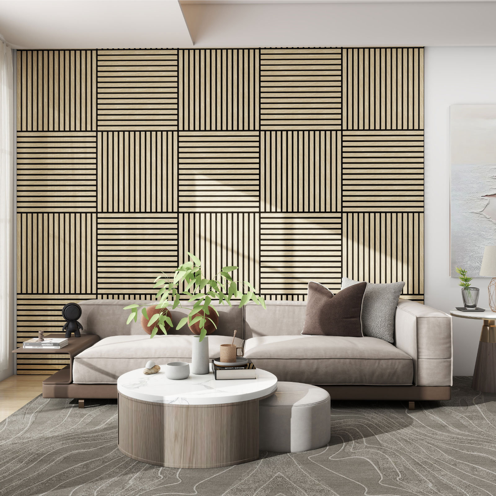 Upick 4-Pack MDF Acoustic Wall Panels - Sound Absorbing & Soundproof ...