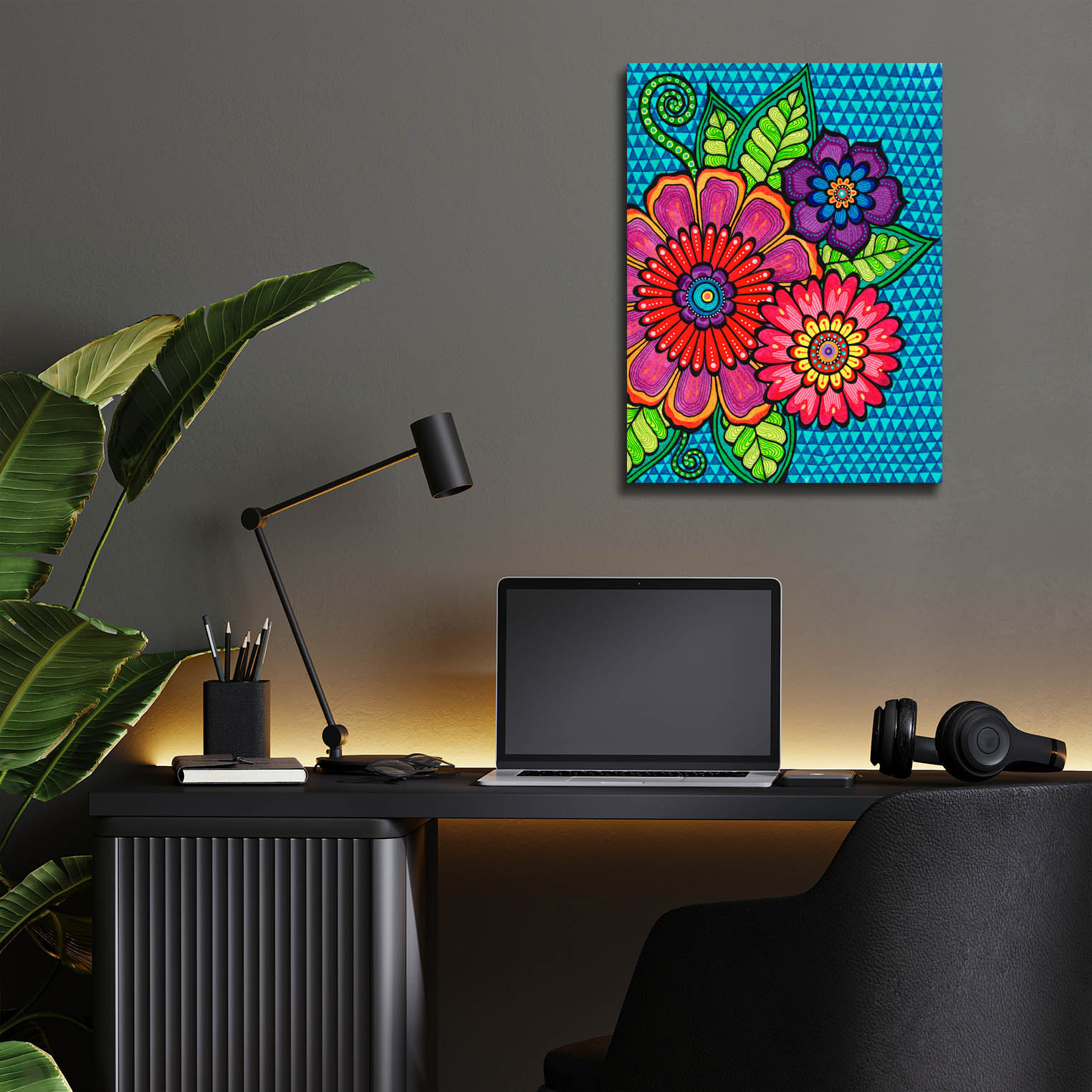 Winston Porter Bright Bold Blooms 1' by Hello Angel Acrylic Glass Wall ...