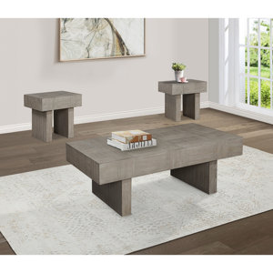 Latitude Run® Ultra-modern Rectangular End Table In Brown Gray - Wood ...
