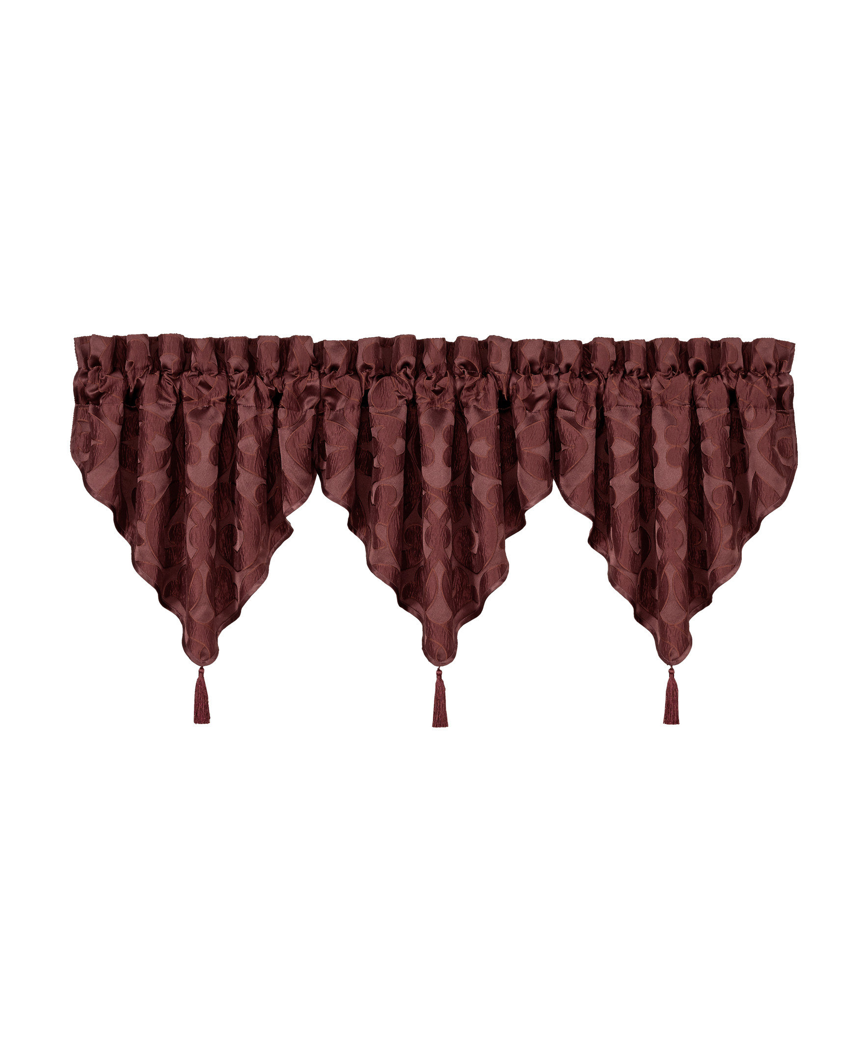 J. Queen New York La Grande Maroon Window Ascot Valance - Wayfair Canada