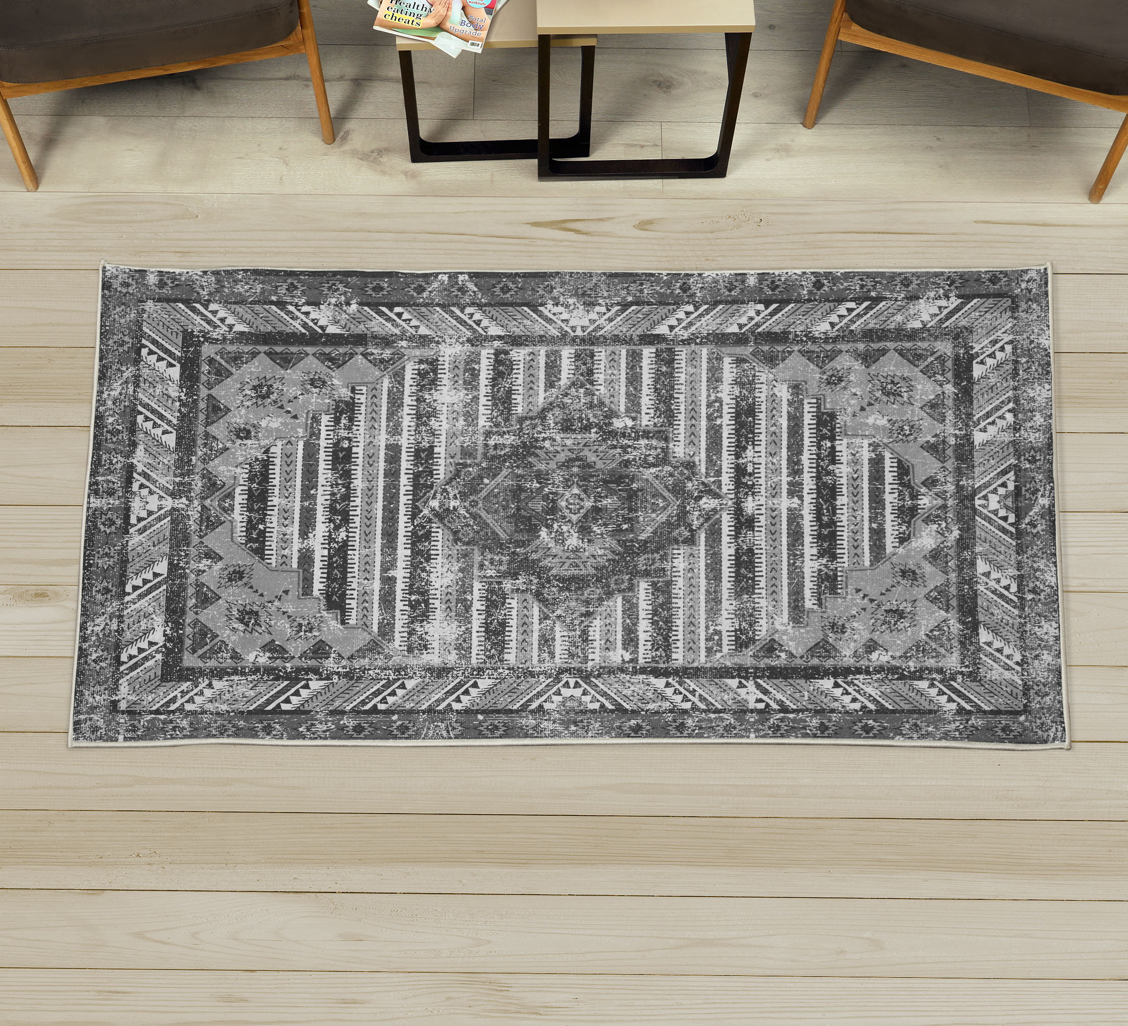 Union Rustic Ethnic Decorative Rug, Folkloric And Bohemian Artwork Of ...