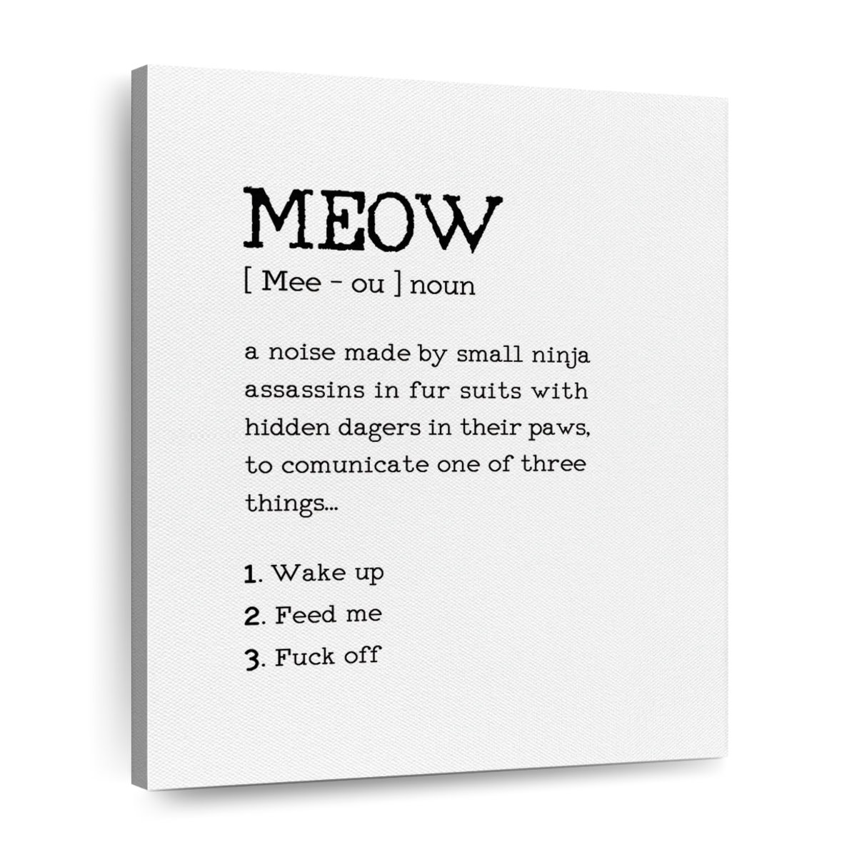 Trinx Cat's Meow Definition Canvas Print - Wayfair Canada