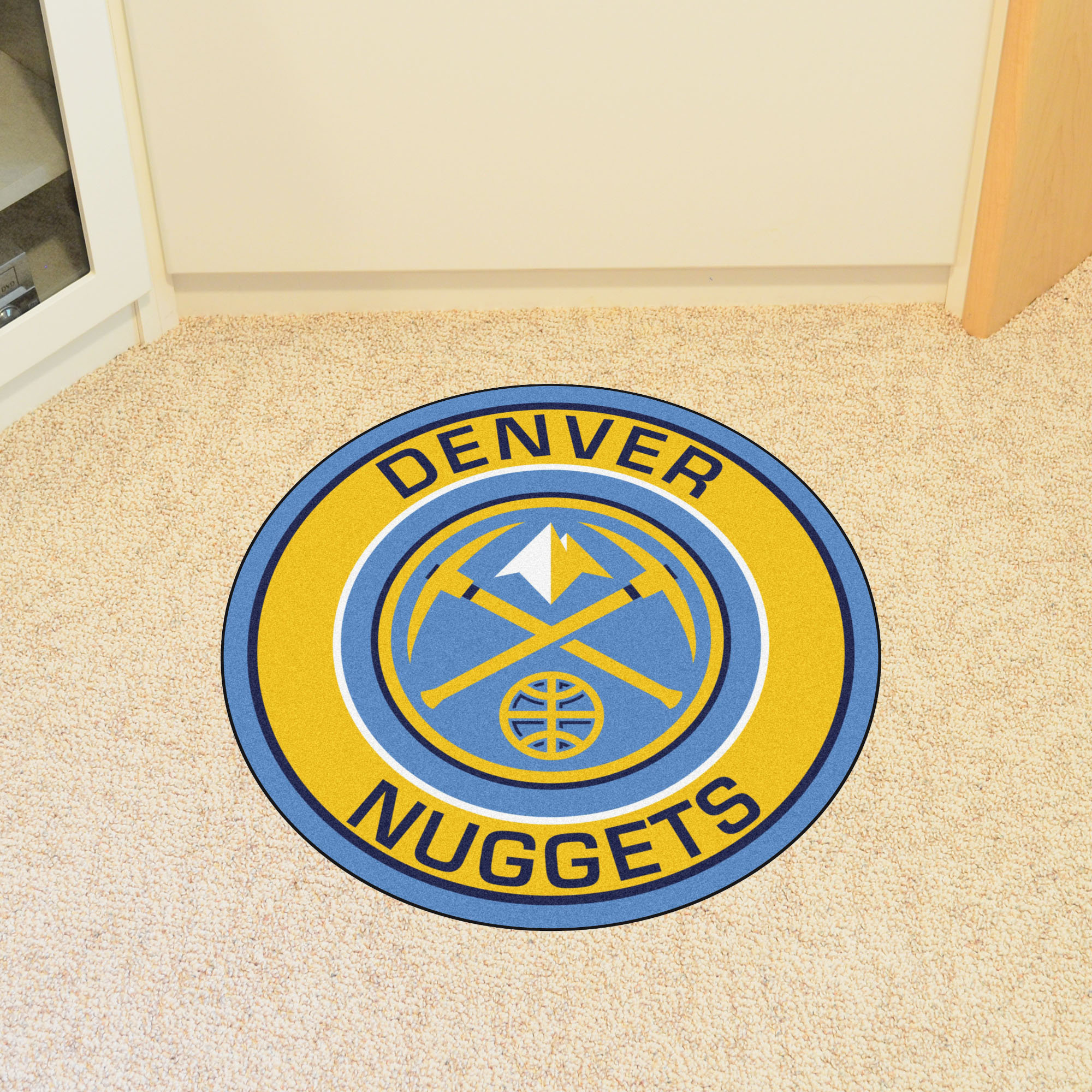 FANMATS NBA Denver Nuggets Roundel 27 in. x 27 in. Non-Slip Indoor Door ...