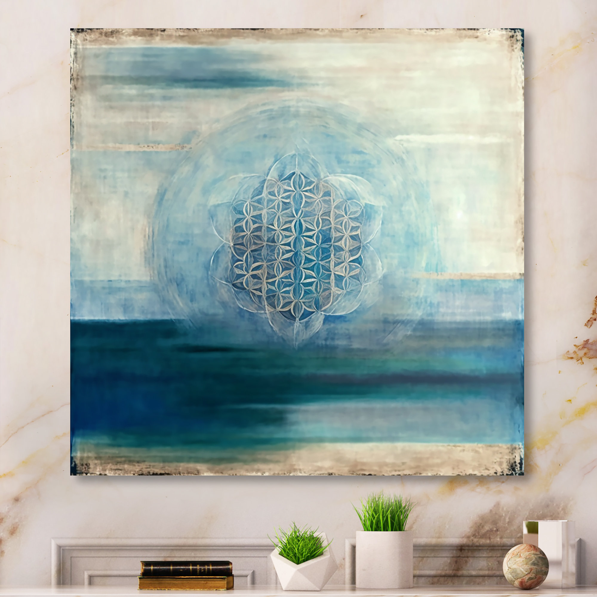 Dakota Fields Ancient Sacred Retro Designs IV - Modern Geometric Metal ...