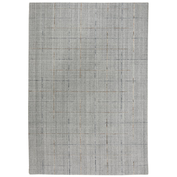 17 Stories Offir Handmade Hand Loomed Wool Gray Rug | Wayfair