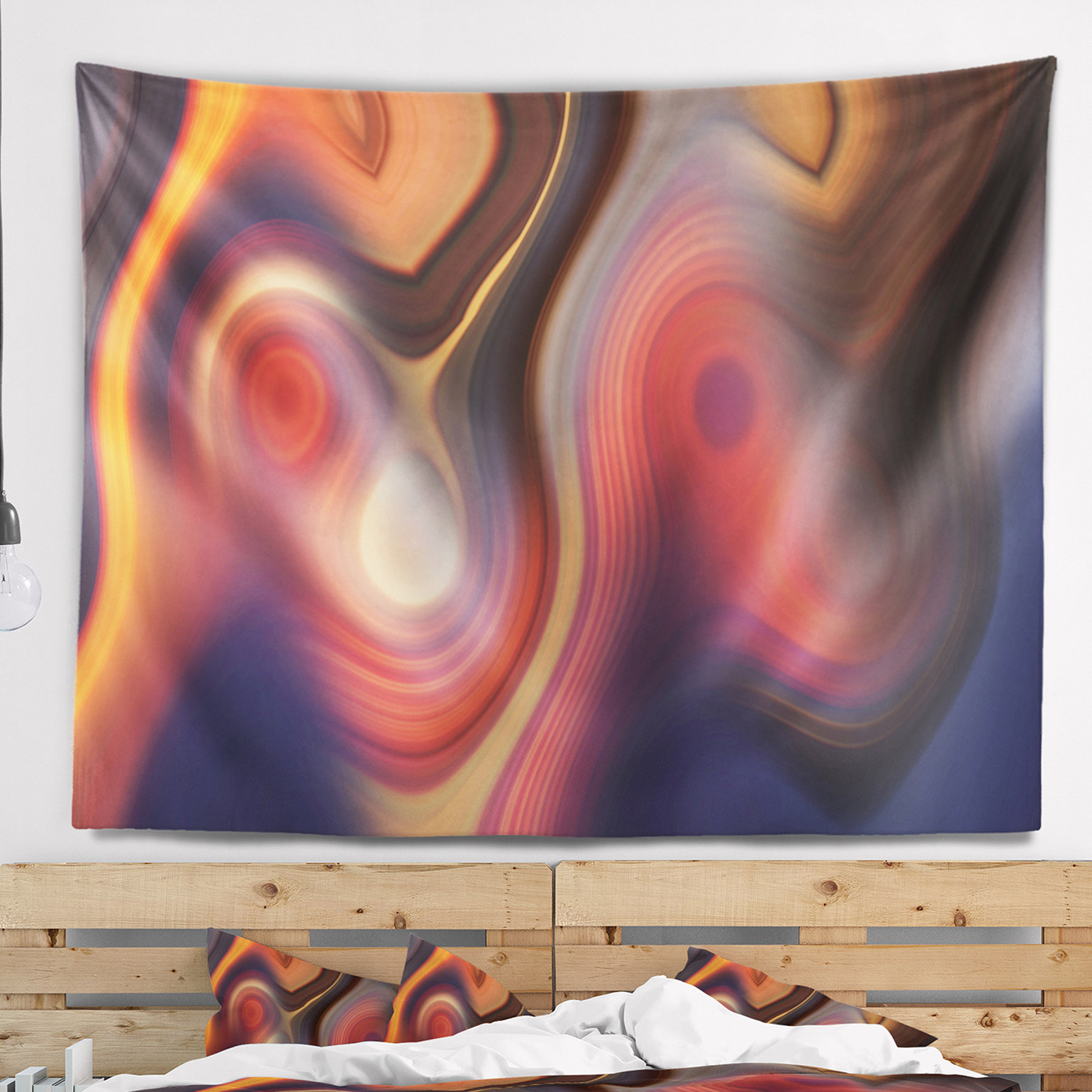 The Twillery Co.® Corwin Beautiful Texture of Colors Tapestry | Wayfair