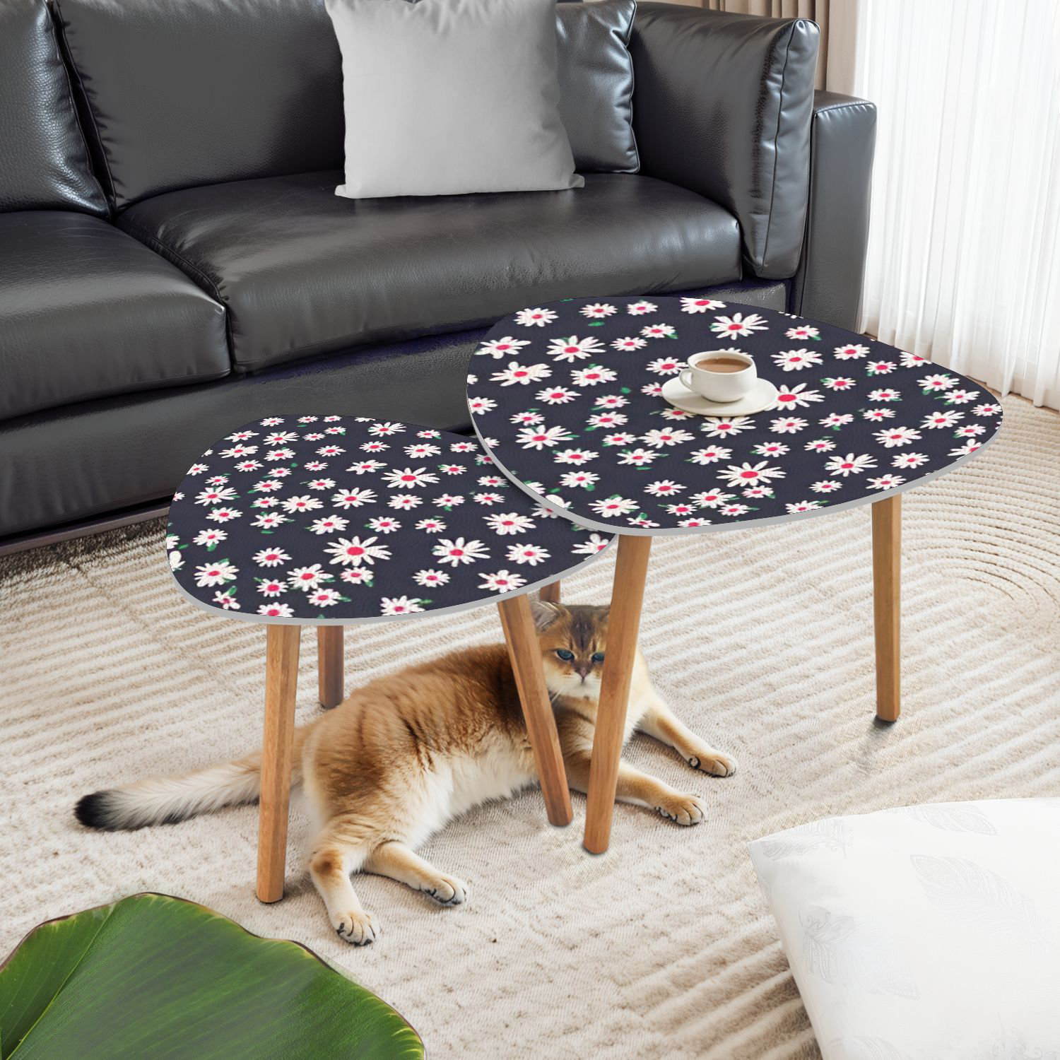 East Urban Home Triangle Nesting Coffee Table Set of 2 seamless tiny ...