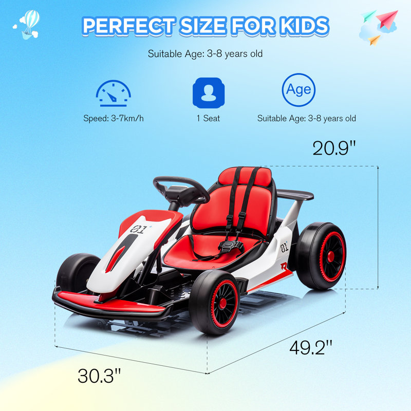 EROMMY 24V All-Terrain Vehicles Battery Powered Ride On, Gifts for ...