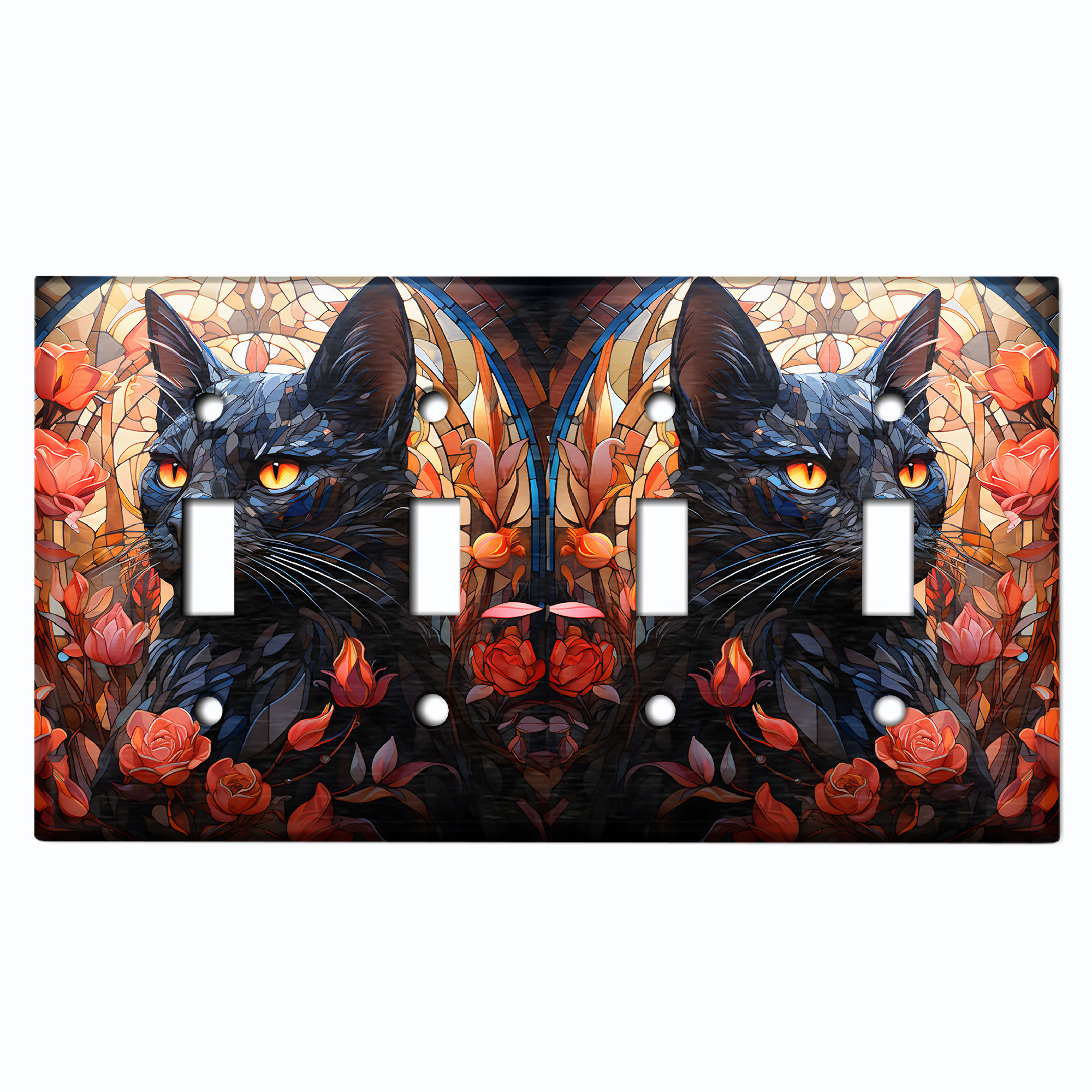 WorldAcc Metal Light Switch Plate Outlet Cover (Halloween Spooky Black ...