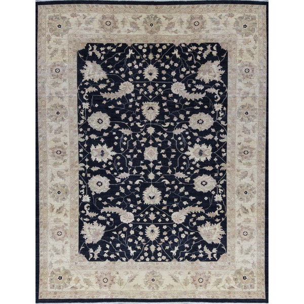 Bokara Rug Co., Inc. Sultanabad Hand-Knotted High-Quality Black and ...