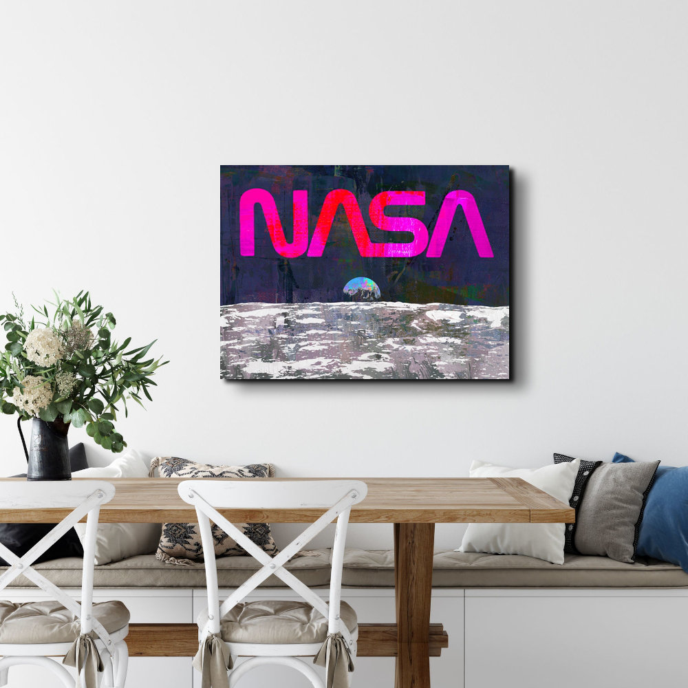 ATX Art Group LLC Nasa Return To The Moon Pop Art On Canvas, PAF-GWC ...