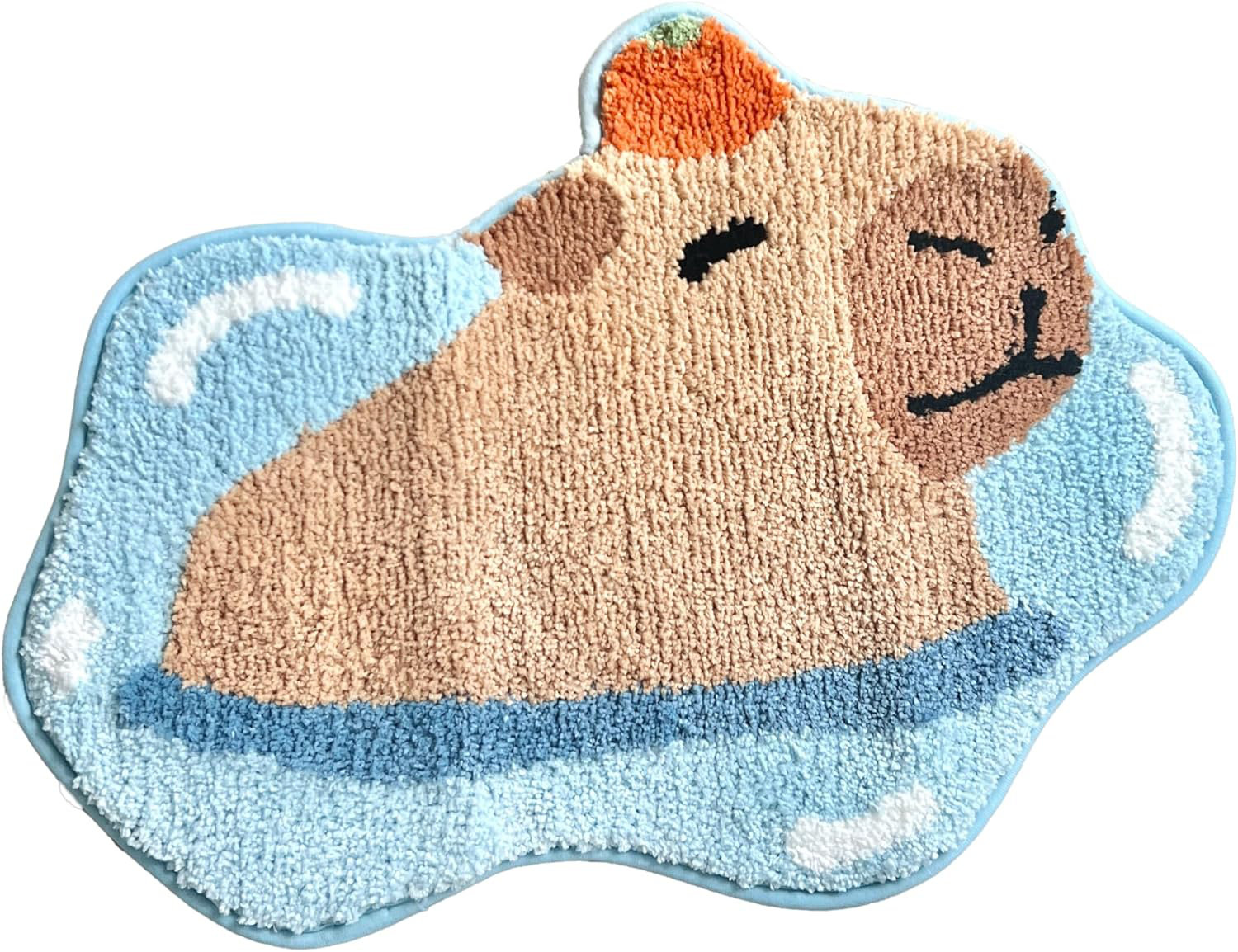 FETLOD Capybara Tufted Rug | Capybara Non-Slip Bath Mat | Non-Slip Soft ...