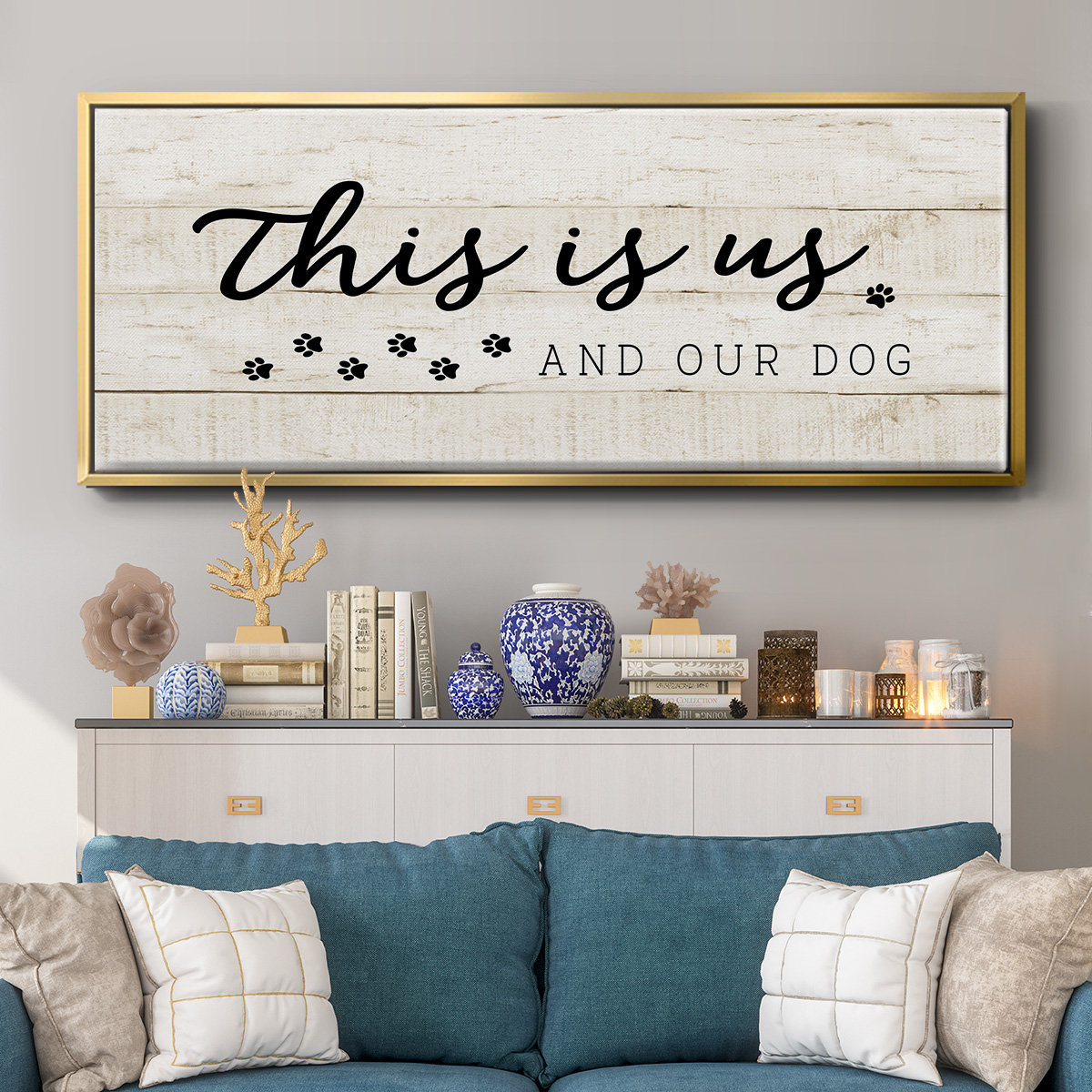 Wexford Home This is Us and the Dog- Framed Canvas | Wayfair