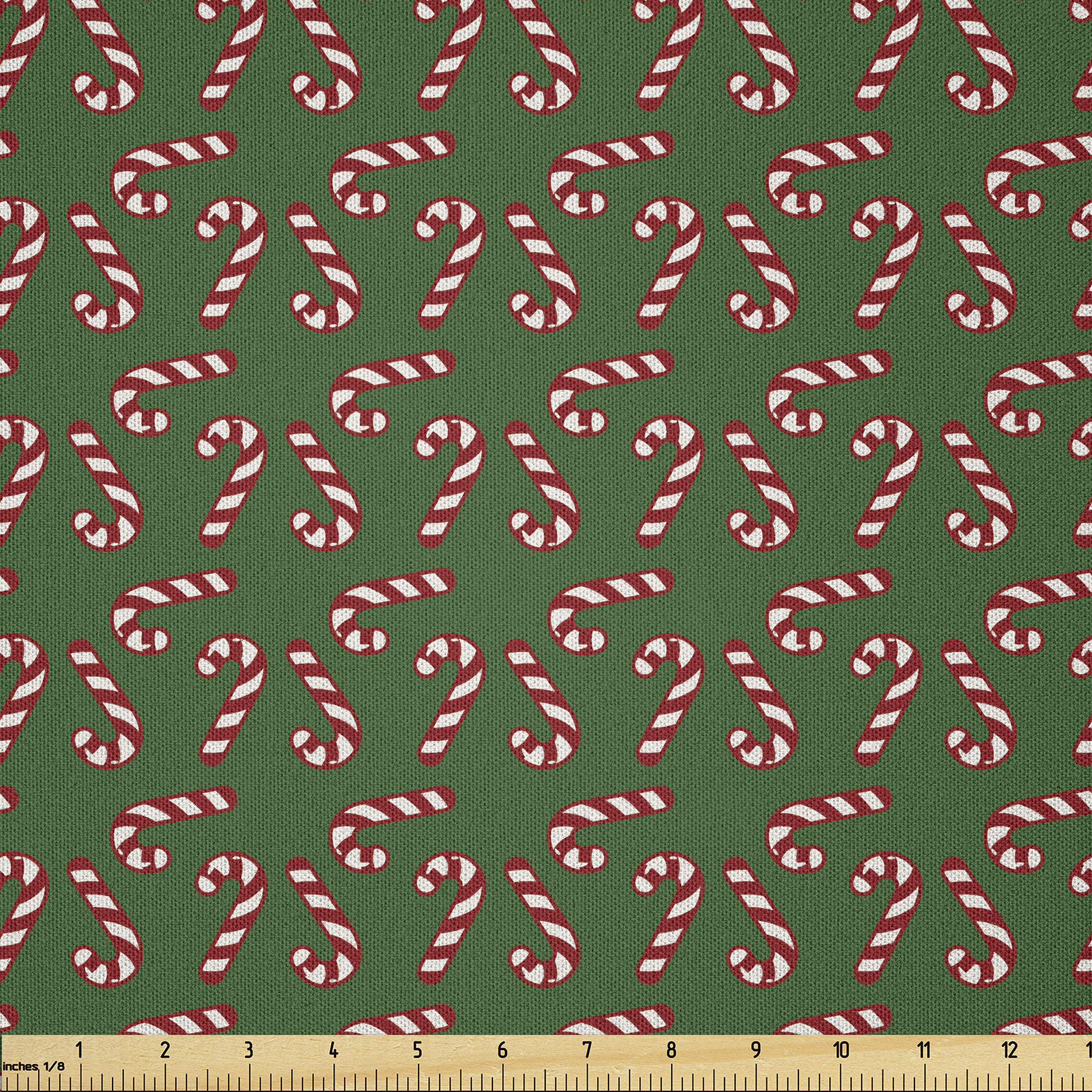 The Seasonal Aisle Alizon Candy Canes Fabric | Wayfair.co.uk
