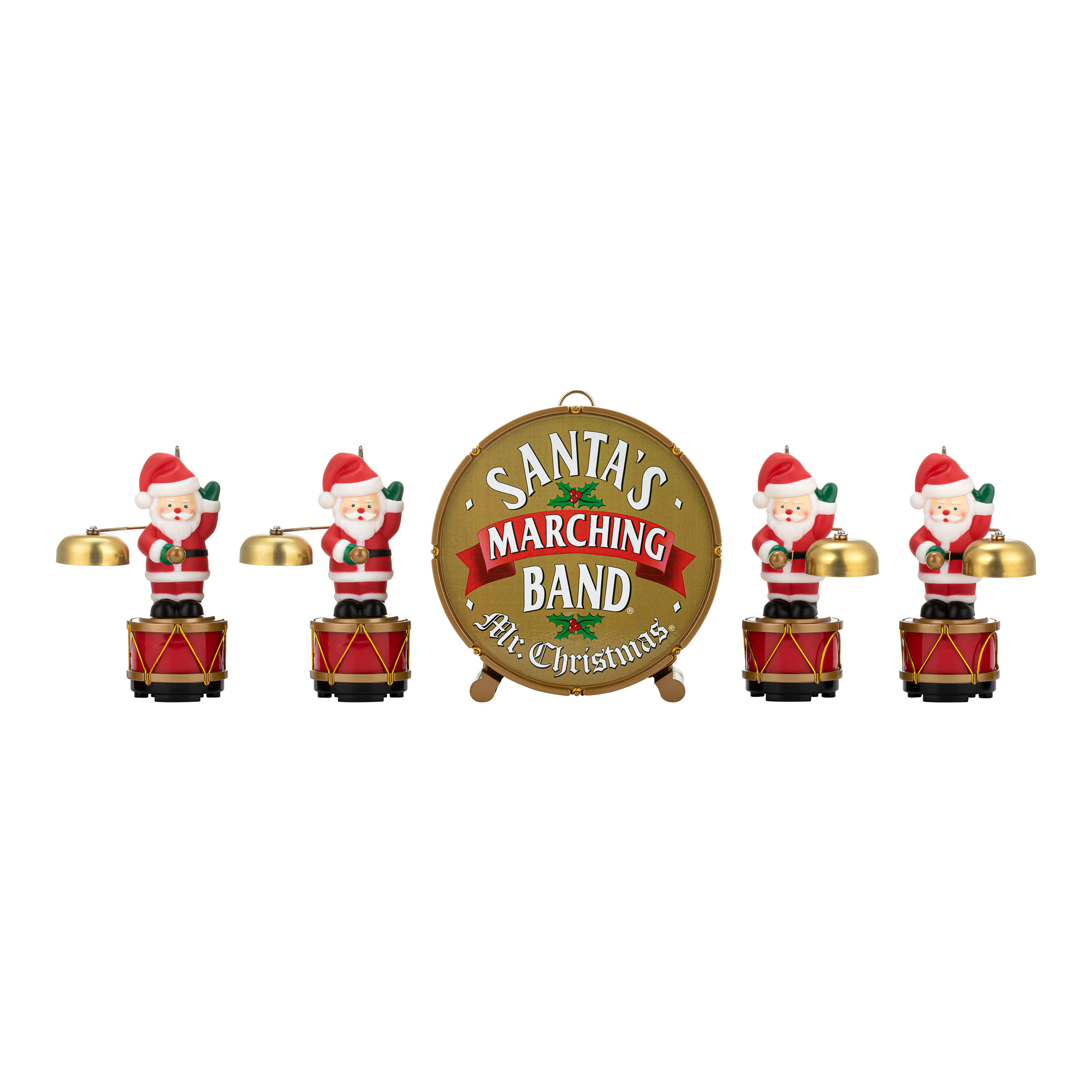 Mr. Christmas Retro 6 in. Animated Santas Marching Band | Wayfair