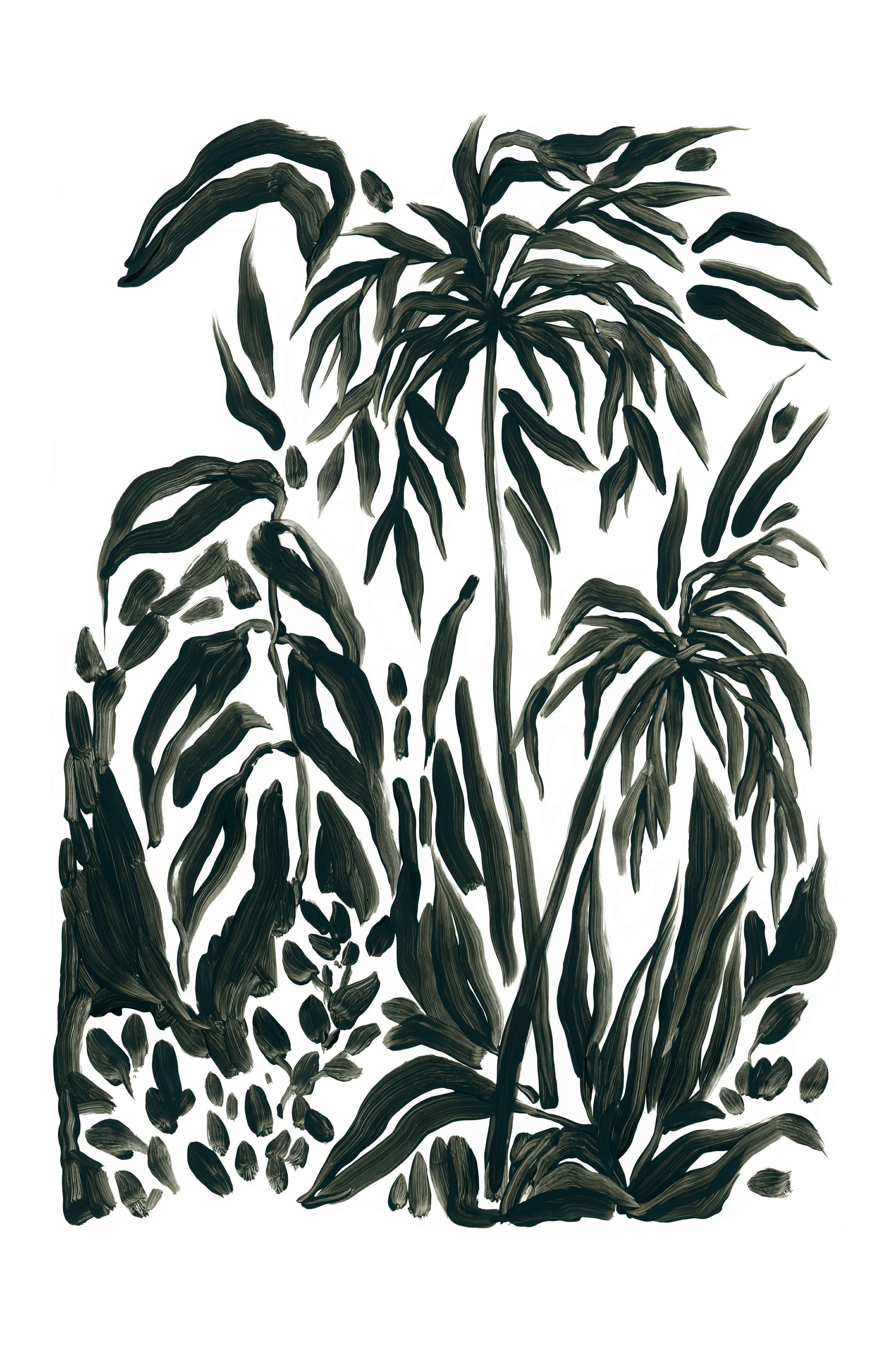 Bayou Breeze Ink Jungle IV - Wrapped Canvas Painting | Wayfair