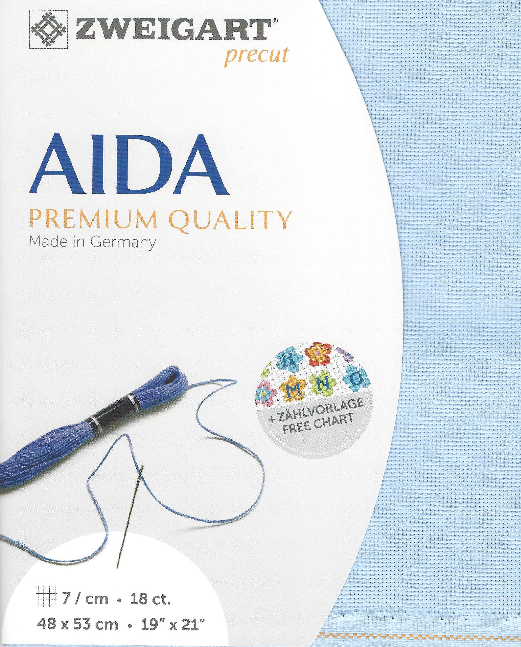 Zweigart Precut Zweigart Fein-Aida 18 ct. 3793/503 Sky Blue | Wayfair