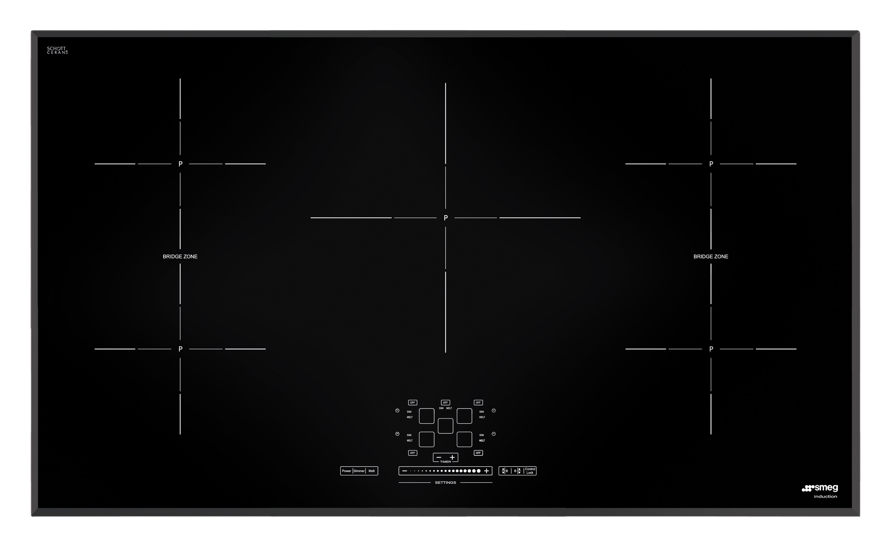 SMEG 36" Induction Cooktop with 5 Burners and Ultra Low Profile | Wayfair