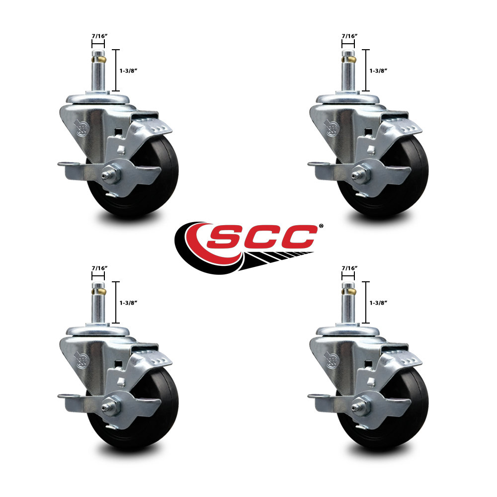 Service Caster Soft Rubber Swivel Caster | Wayfair