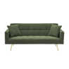Mercer41 Quiniya 71.26" Modern Teddy Velvet Sofa Bed Folding Couch with ...