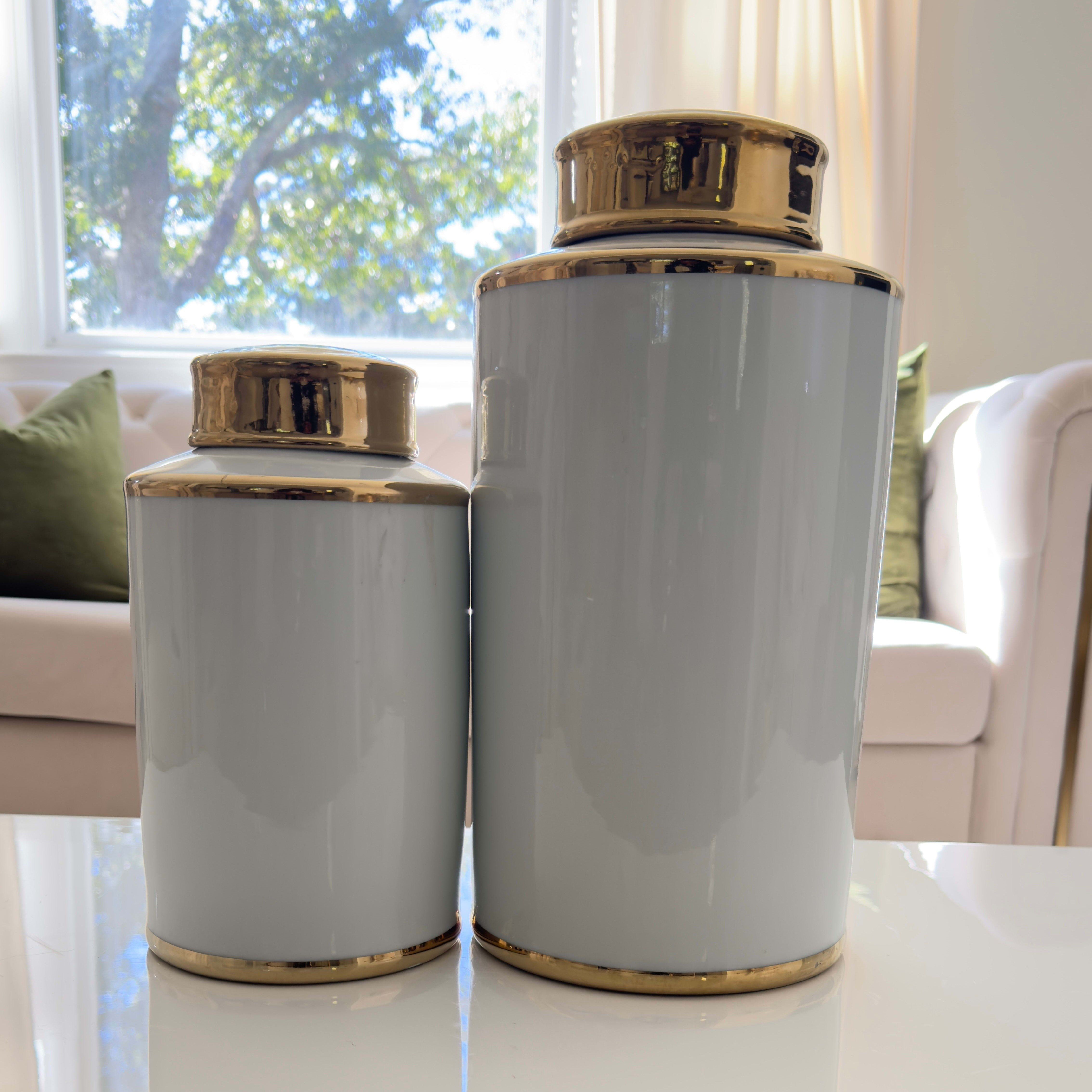 Everly Quinn Retro Ceramic Storage Tank Artificial Flower Vases Set ...