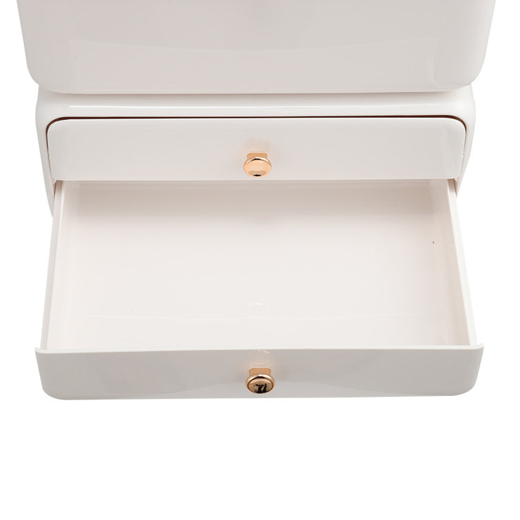 Fairmont Park White Elegant Style Makeup Storage Box | Wayfair.co.uk