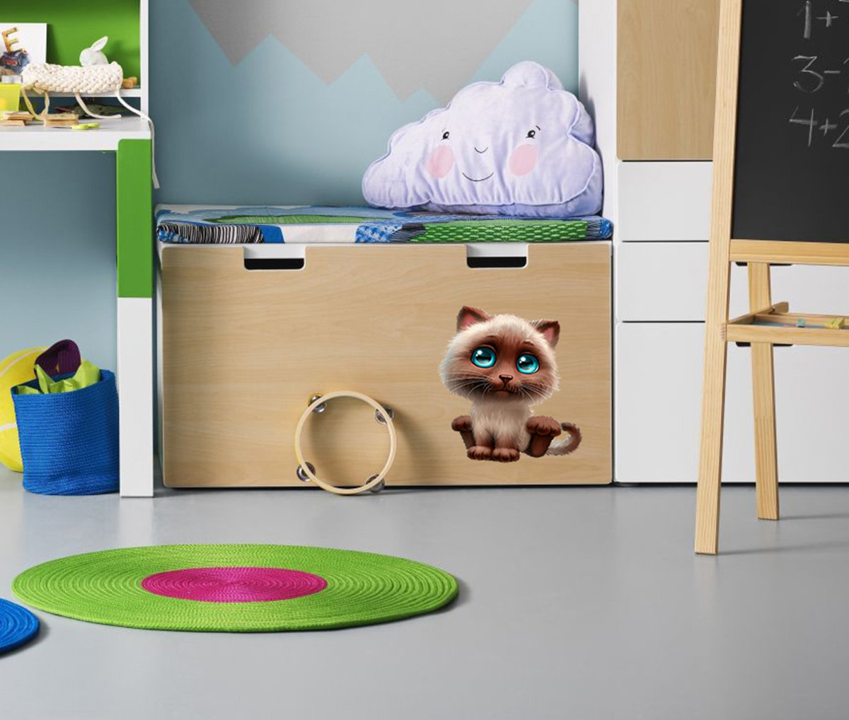 Trinx Cute Kitten Wall Decal, Cute Kitten Wall Sticker, Cute Kitten ...