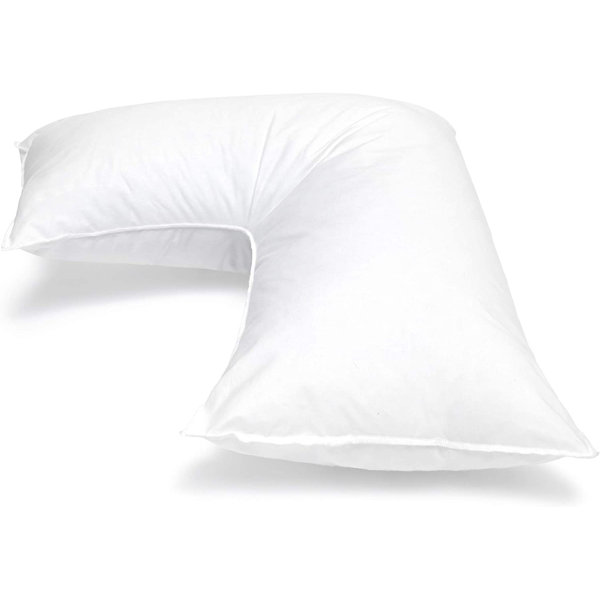 Alwyn Home L Shaped Pillow Support For Head, Neck And Shoulders - White ...