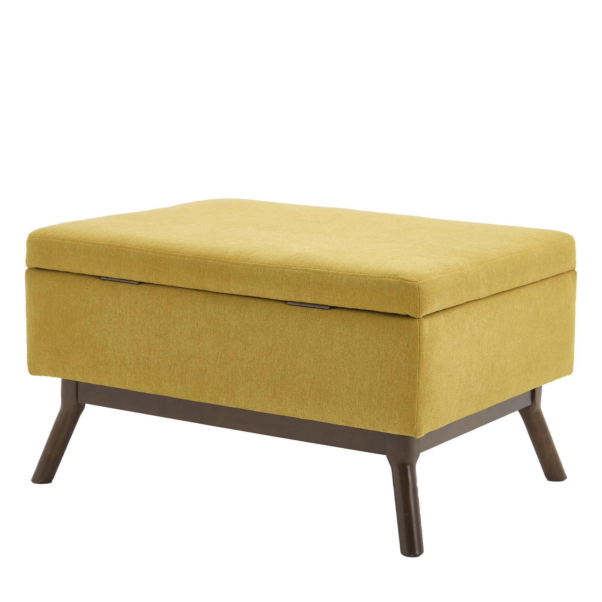 George Oliver Mid-Century Modern Square Coffee Table Storage Bench ...