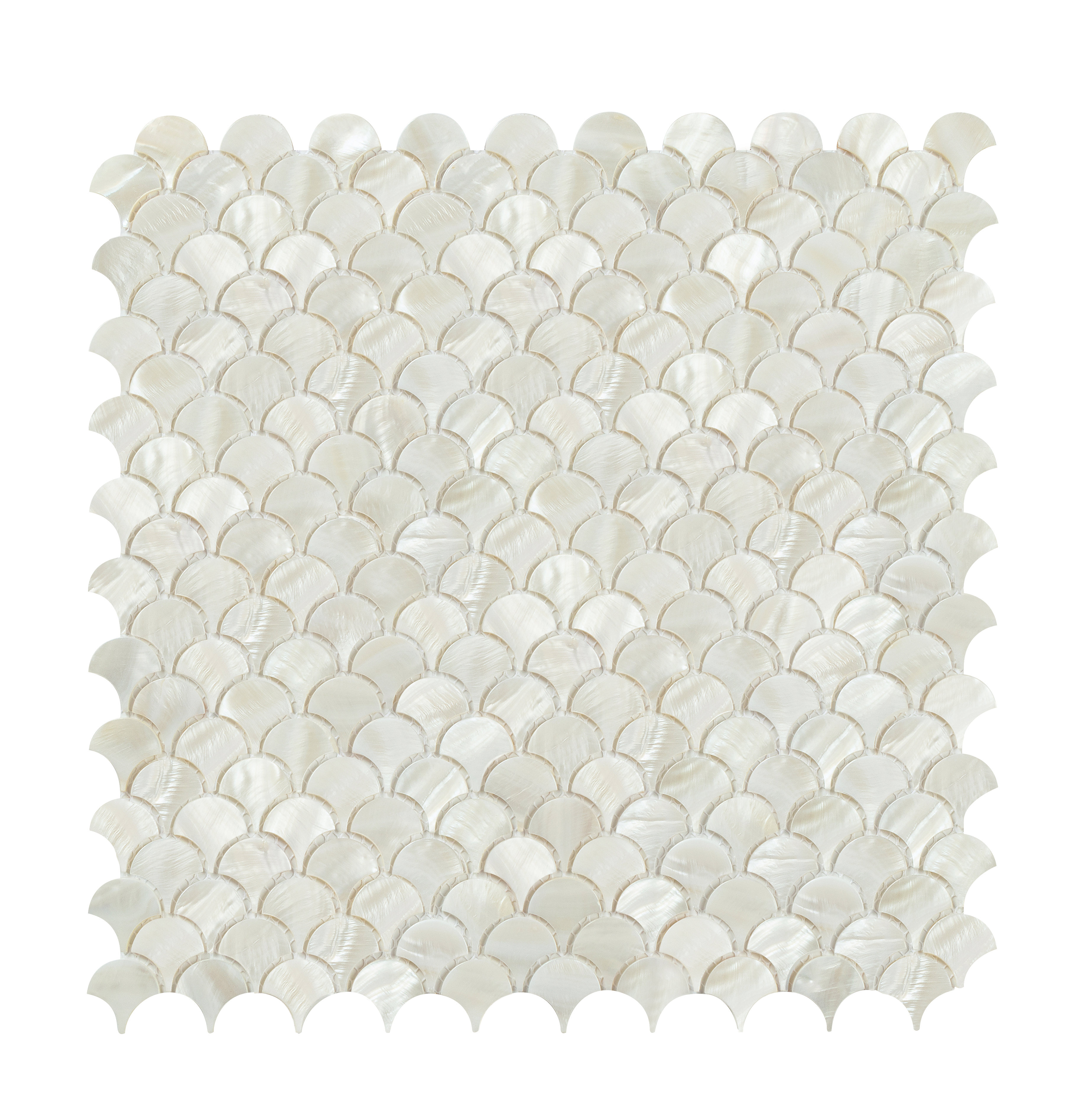 WS Tiles® Mother Of Pearl 1" x 1" Seashell Fish Scale Wall Mosaic Tile ...