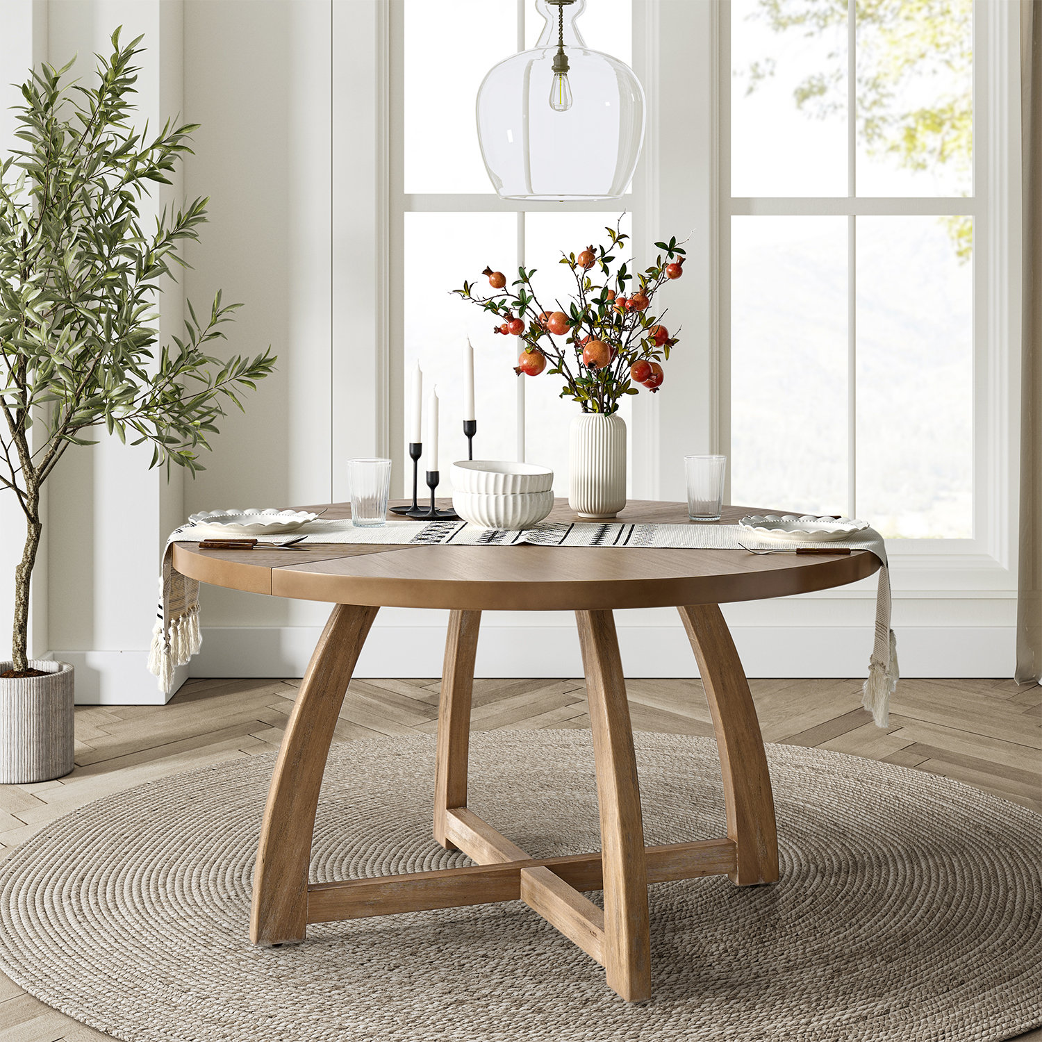 Bay Isle Home™ Allijah 54" Solid Wood Round Dining Table & Reviews ...