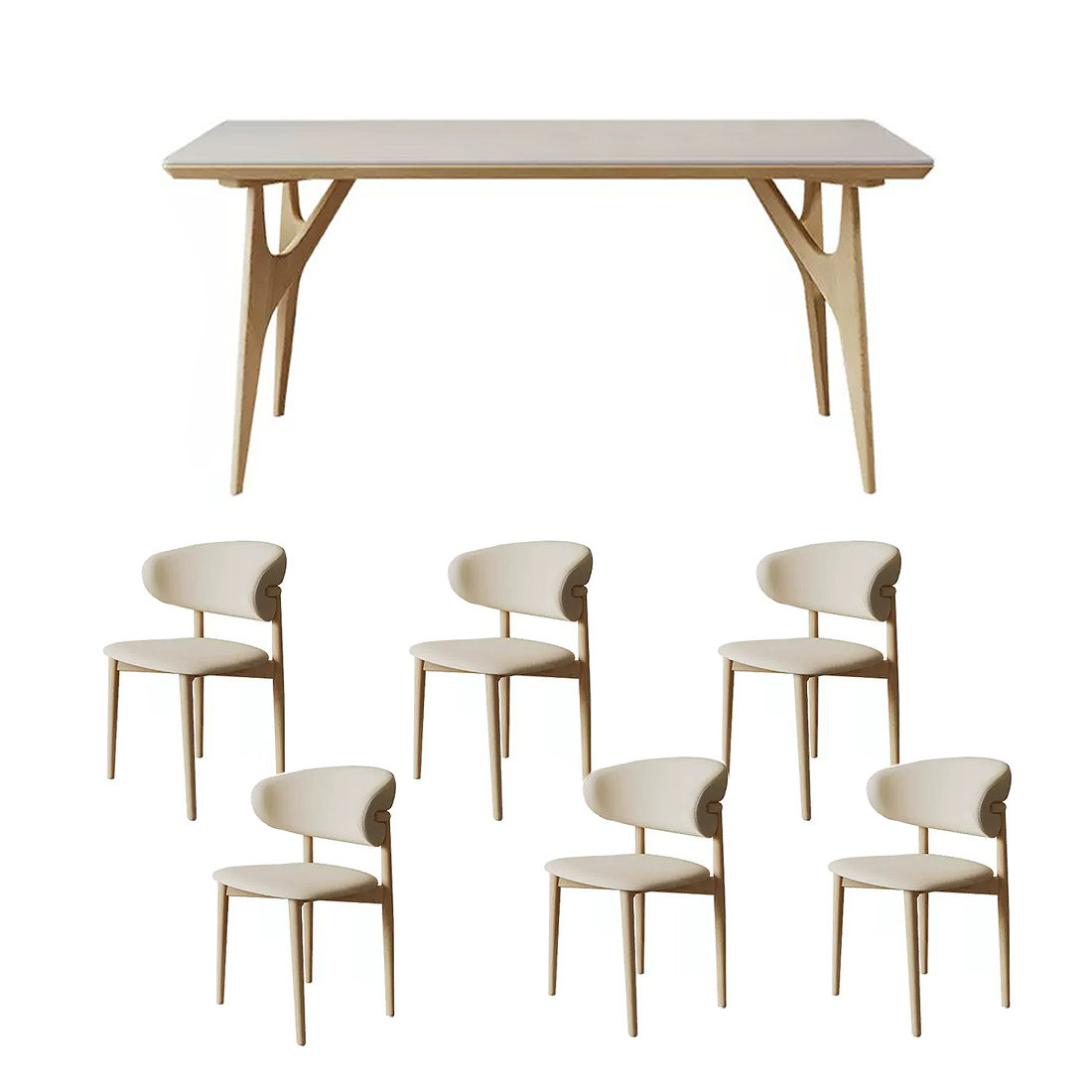 Dining Elegance Modern Simple Dining Table And Chair Combination ...