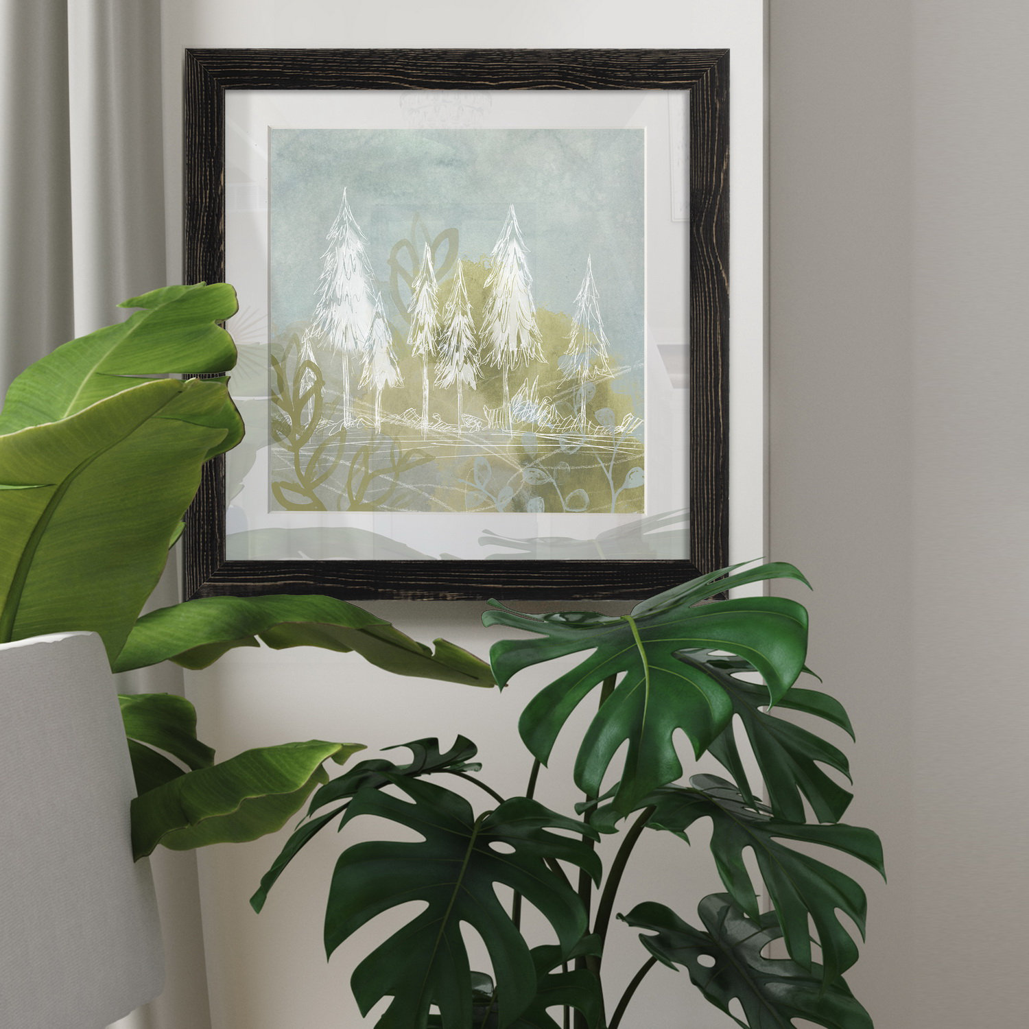 Loon Peak® Treeline Collage I - Picture Frame Painting Print on Paper ...