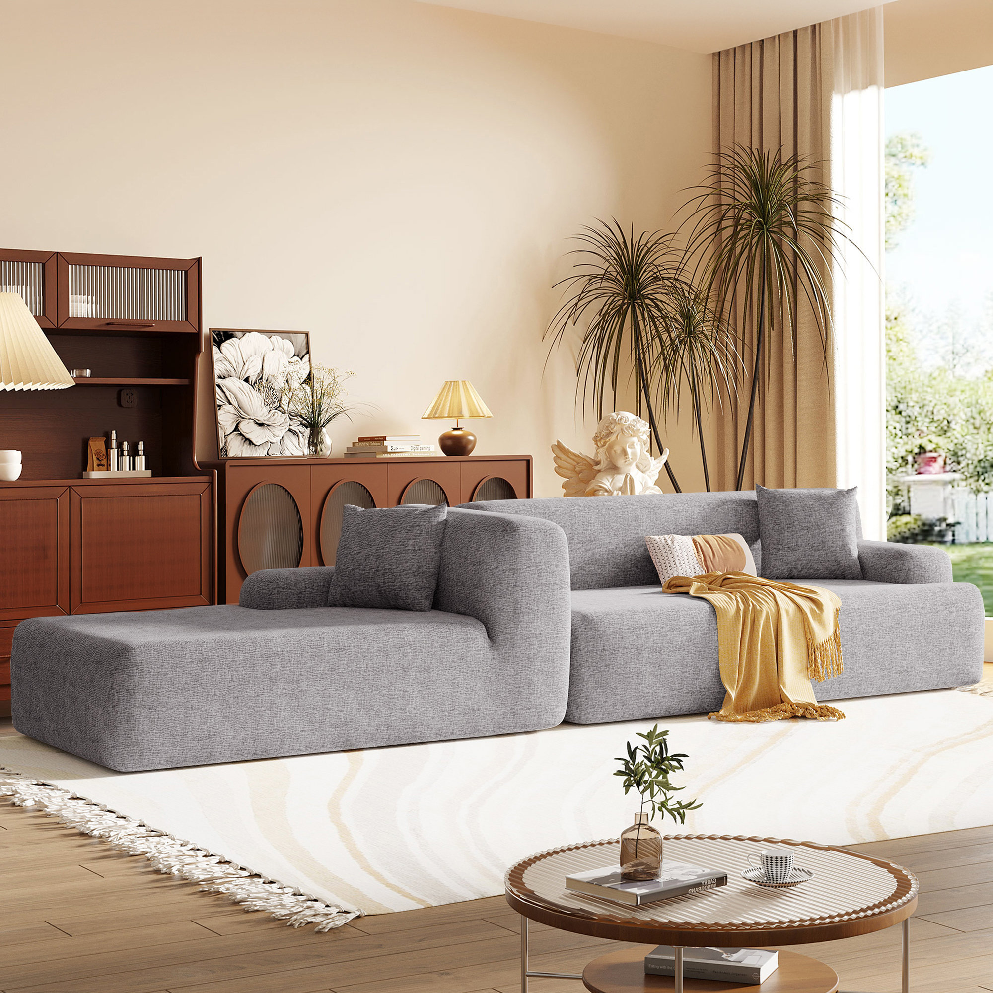 Brayden Studio® L-Shape Modular Sectional Sofa for Living Room, Bedroom ...
