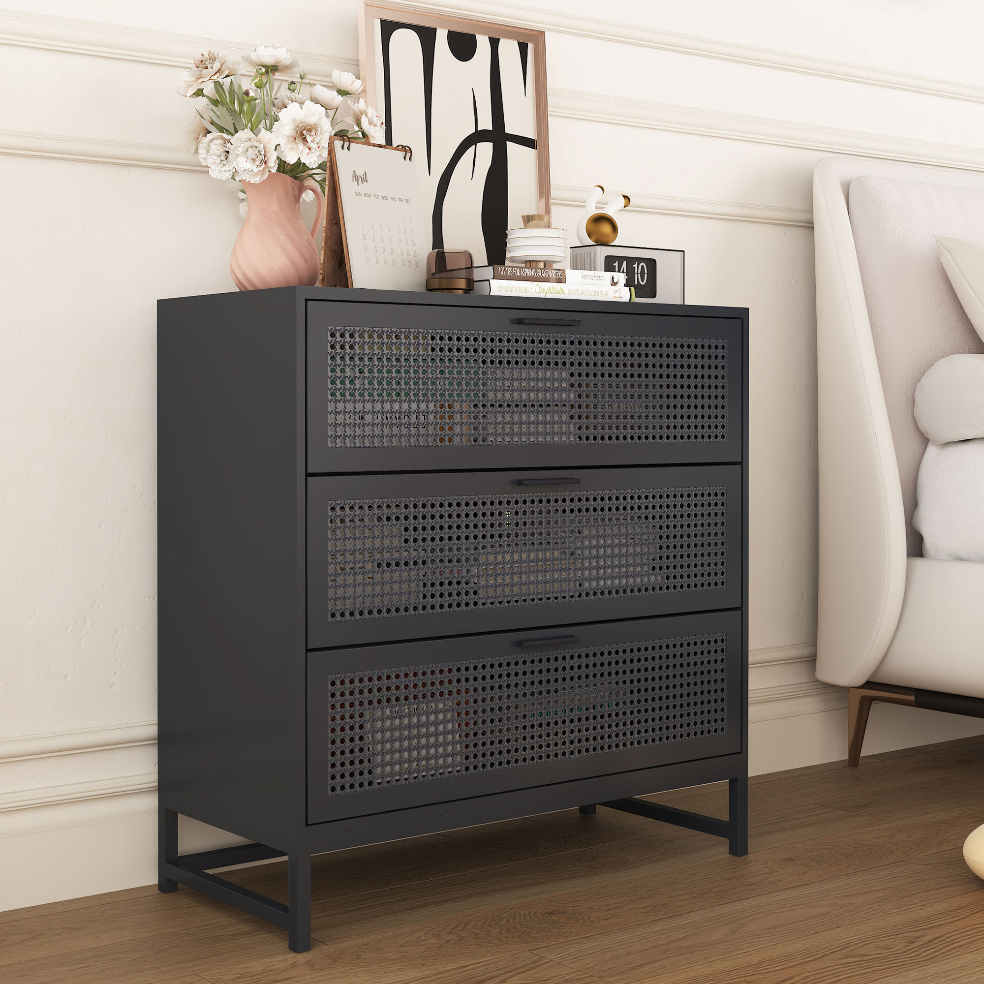 Ebern Designs Chestermoor Iron 3 - Drawer Dresser & Reviews | Wayfair