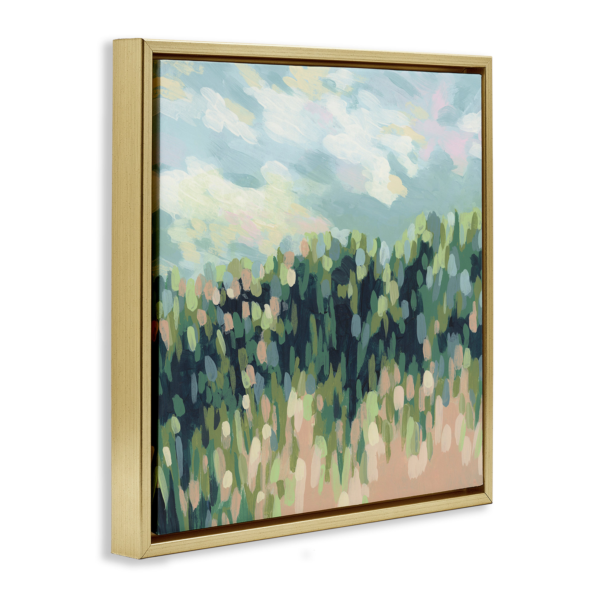 Red Barrel Studio® Abstract Rural Plants Framed Floater Canvas Wall Art ...