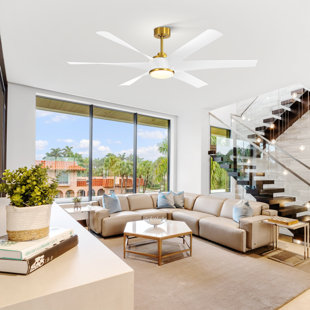 Angled Ceiling Fans You'll Love | Wayfair
