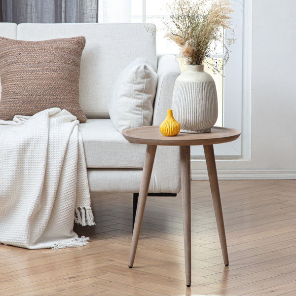 Wade Logan® Bovadilla Solid Wood 3 Legs Accent Table & Reviews | Wayfair