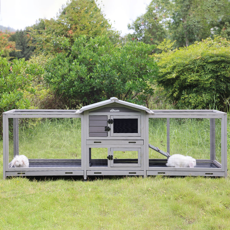 Tucker Murphy Pet™ Rabbit Hutch 93.7" Large Rabbit Cage Indoor ...