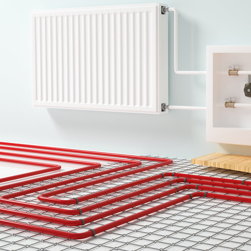 Stellweilan Tessberg 2400'' L x 15.35'' W Underfloor Heating System Kit ...