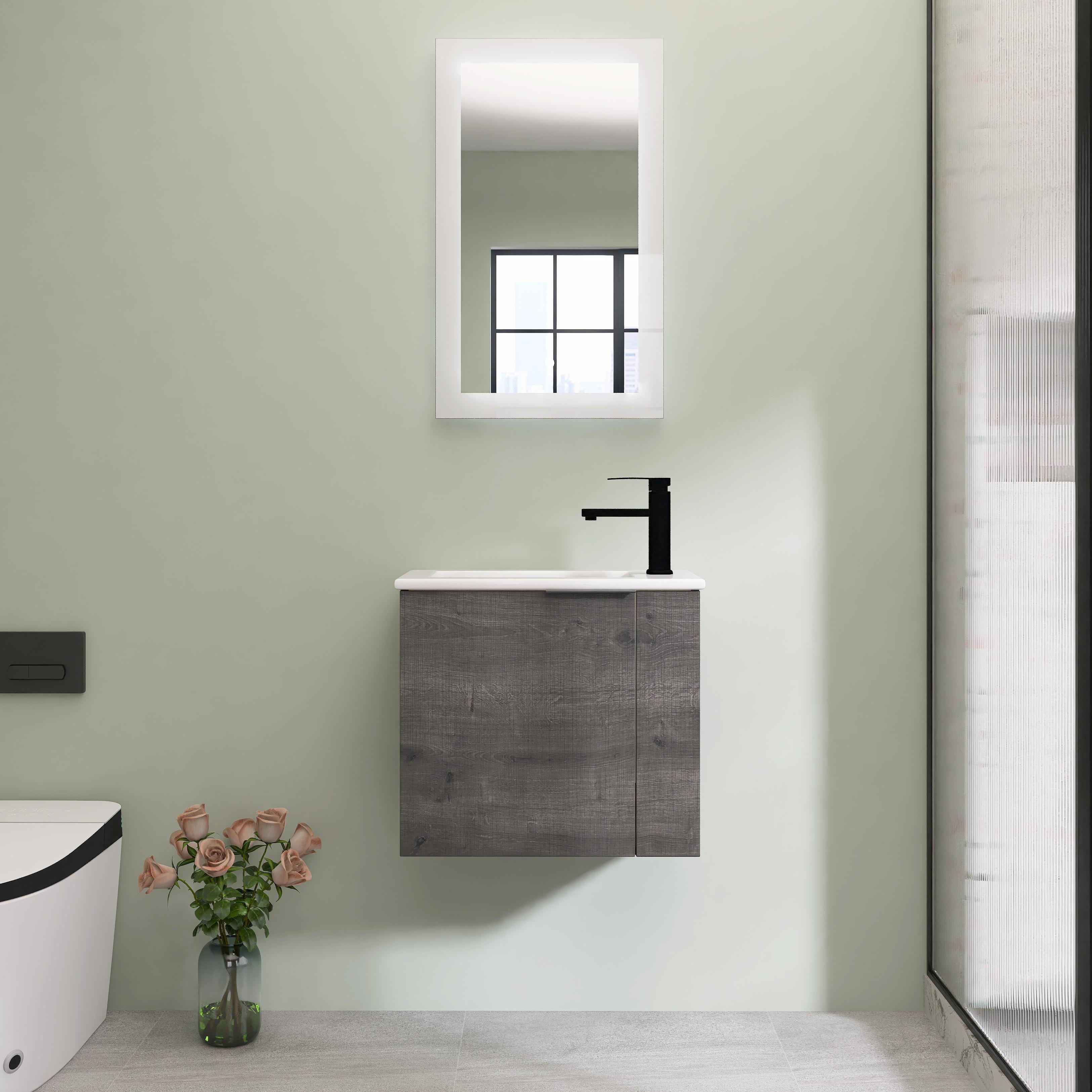 Ebern Designs 22 Inch Floating Bathroom Vanity with Soft Close Door ...