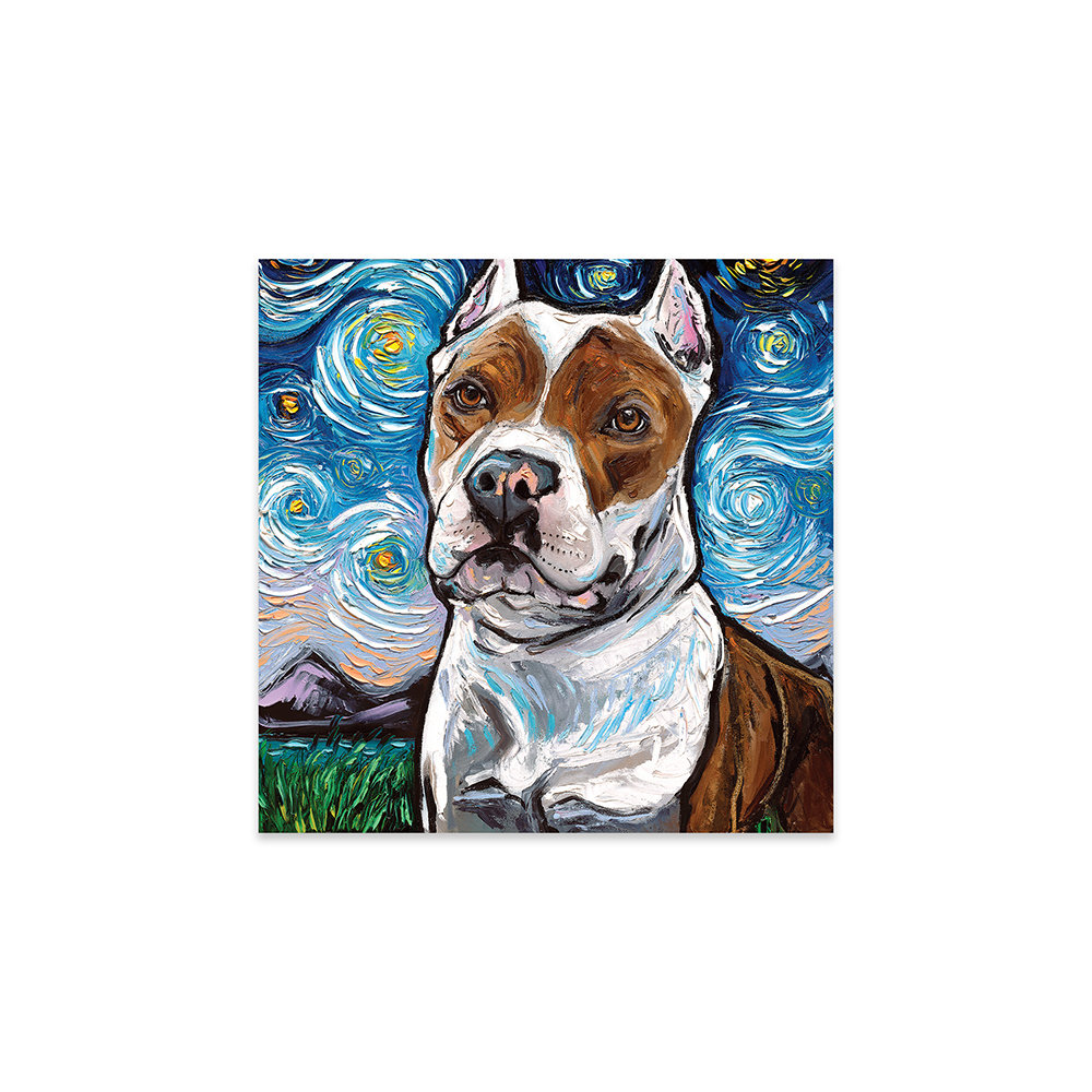 Red Barrel Studio® Pitbull Night II by Aja Trier - No Frame Painting ...