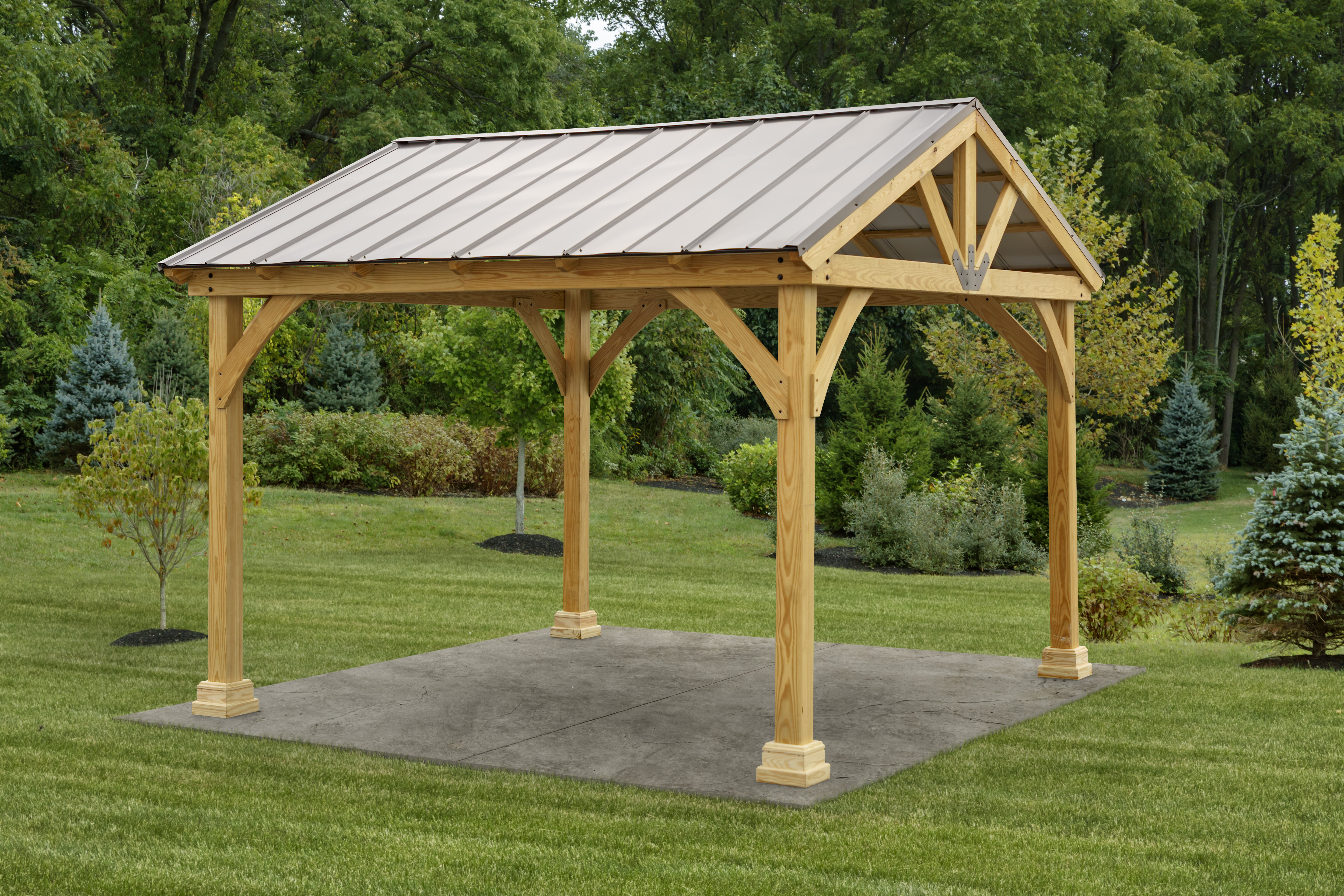 YardCraft Westmont 12 Ft. W x 12 Ft. Wood Pavilion & Reviews | Wayfair