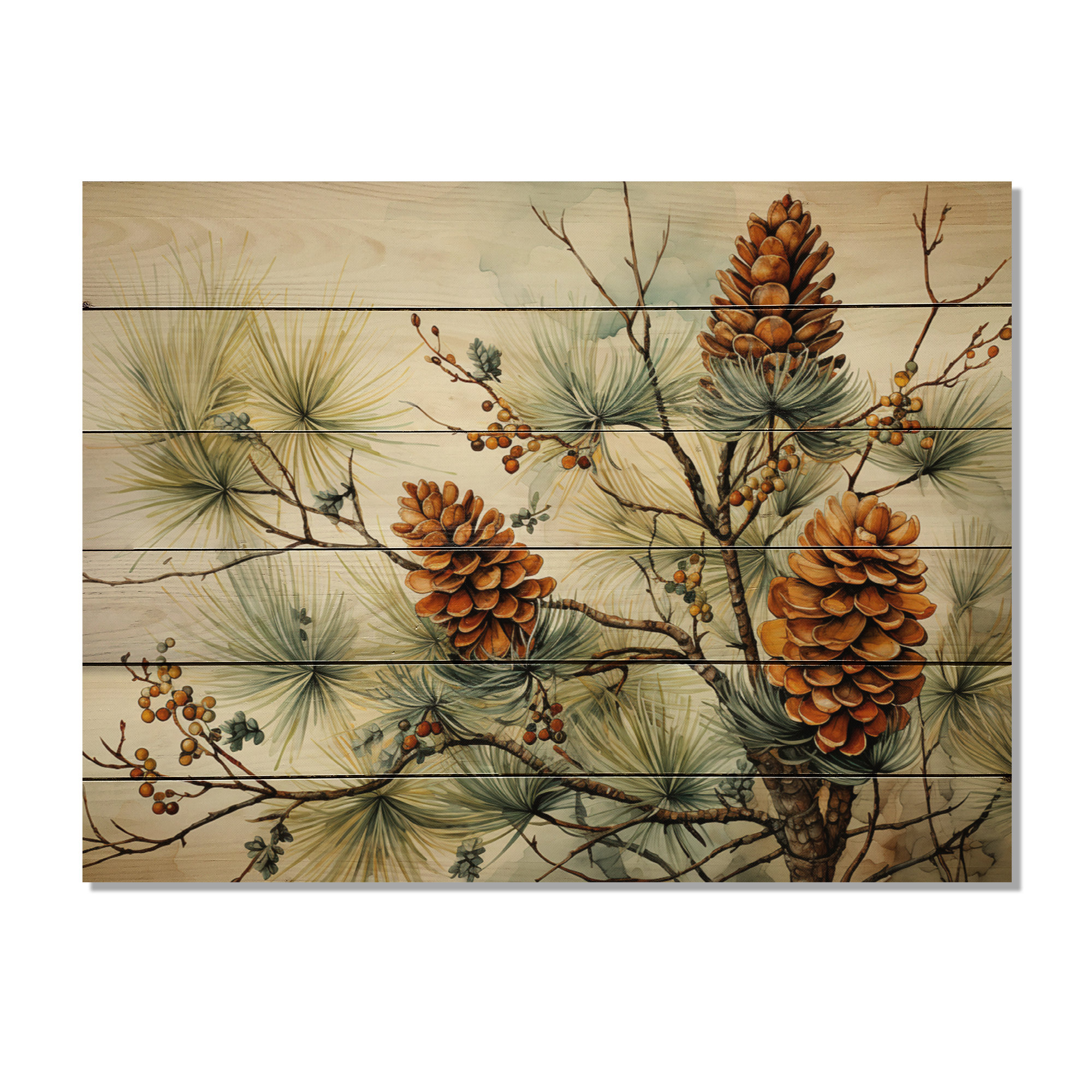 Millwood Pines Pine Tree Pine Beauty II Print on Natural Wood | Wayfair