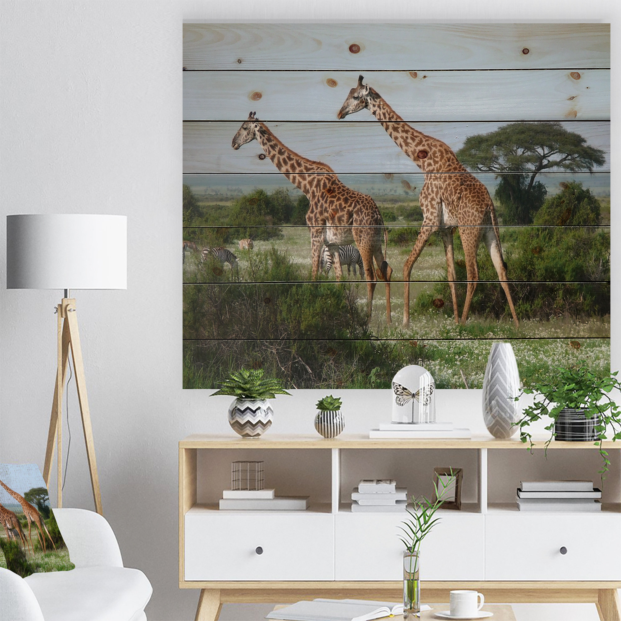 Bungalow Rose Two Giraffes in African SavannahTwo Giraffes In African ...