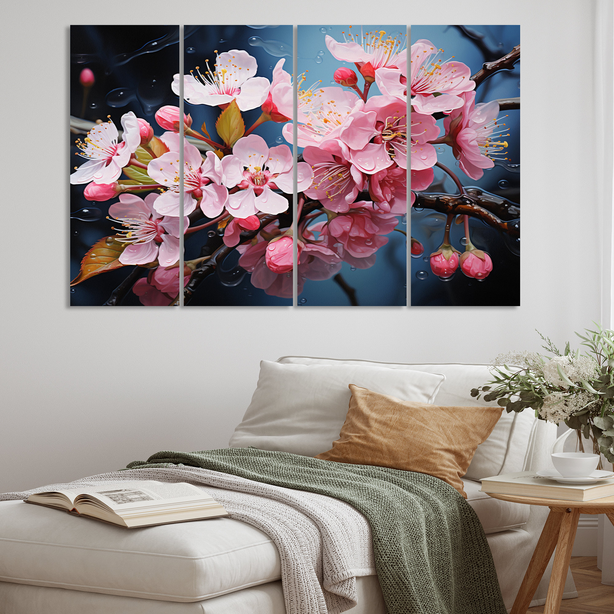 Design Art Apple Blossom Symbolic Renewal - Apple Blossom Wall Art ...