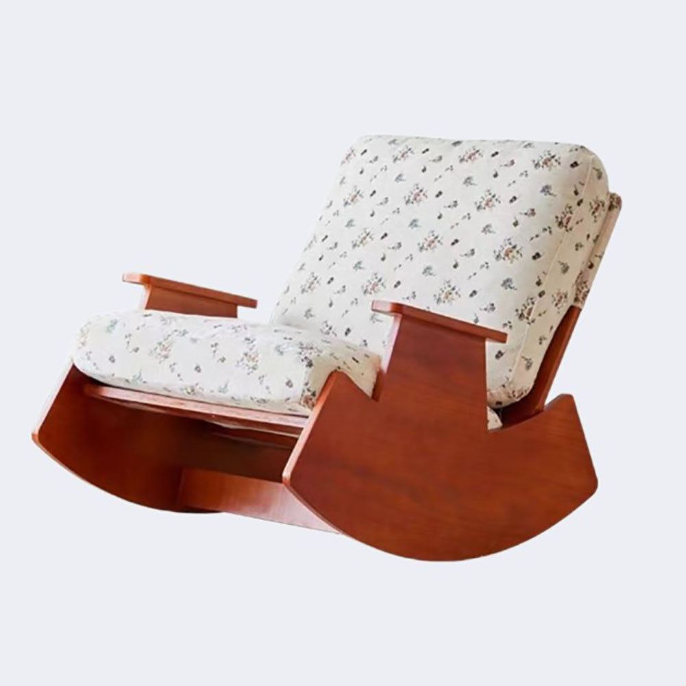 ChairVogue Romantic Rocking Chair With Small Floral Pattern Solid Wood ...