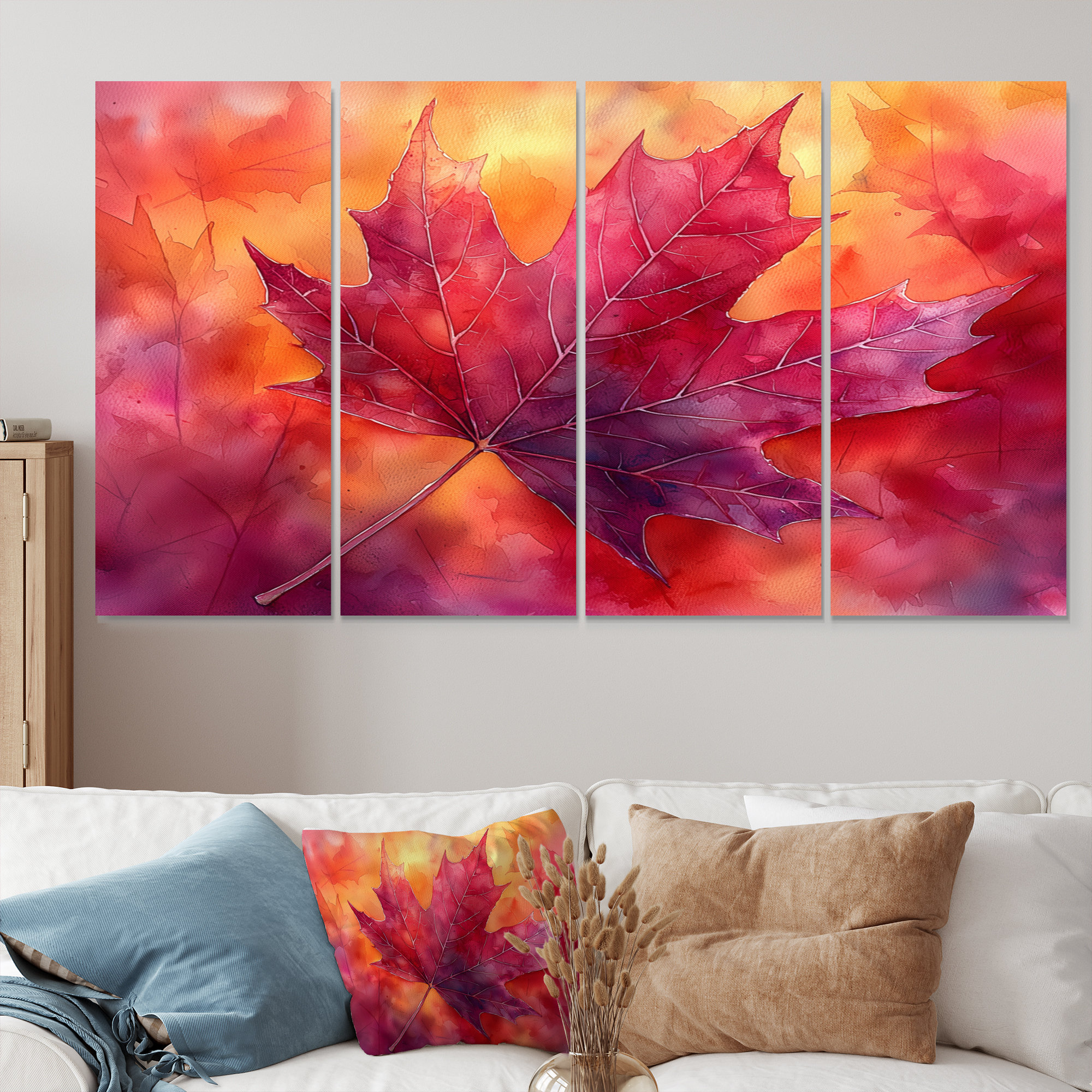 Red Barrel Studio® Autumn Maple Leaf II - Leaves Wall Art - Traditional ...